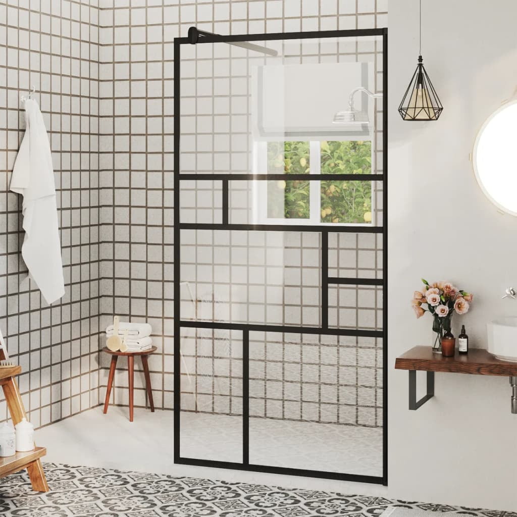 vidaXL Walk-in Shower Enclosure Bathroom Wall Panel Shower Screen ESG ...