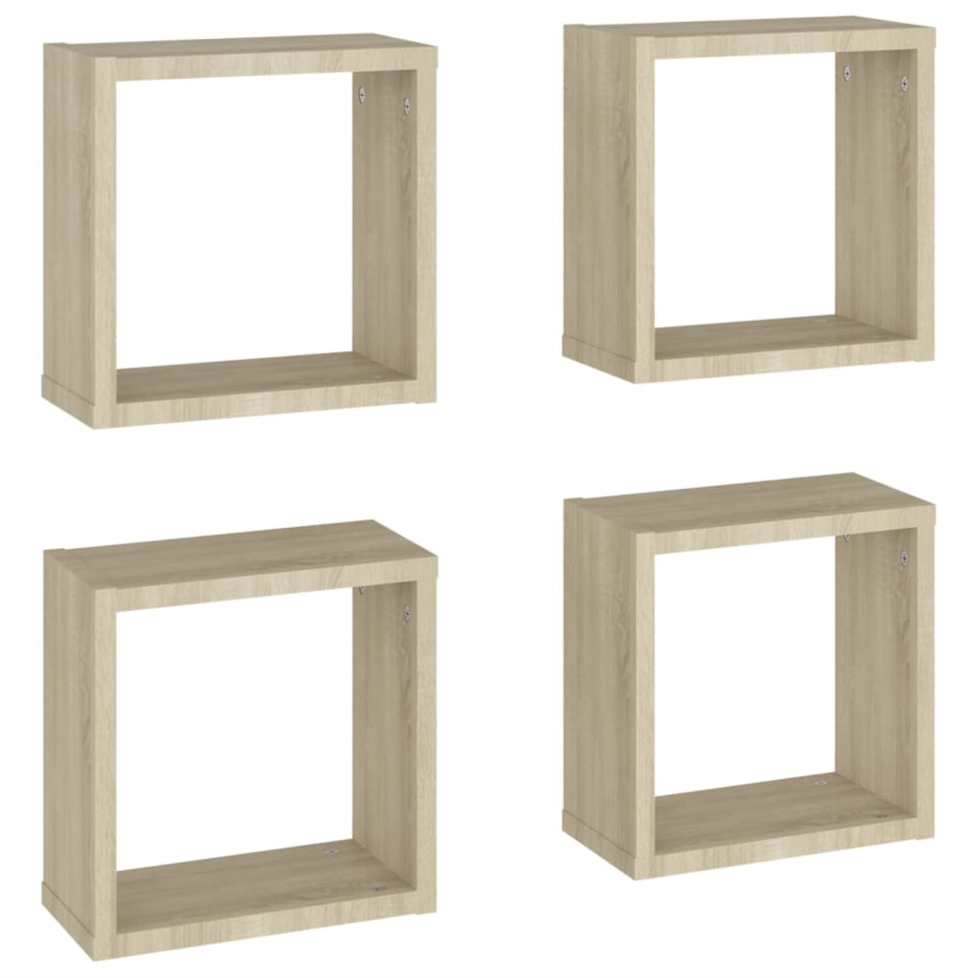 vidaXL 2/4/6x Wall Cube Shelves Engineered Wood Wall Unit Multi Colors ...