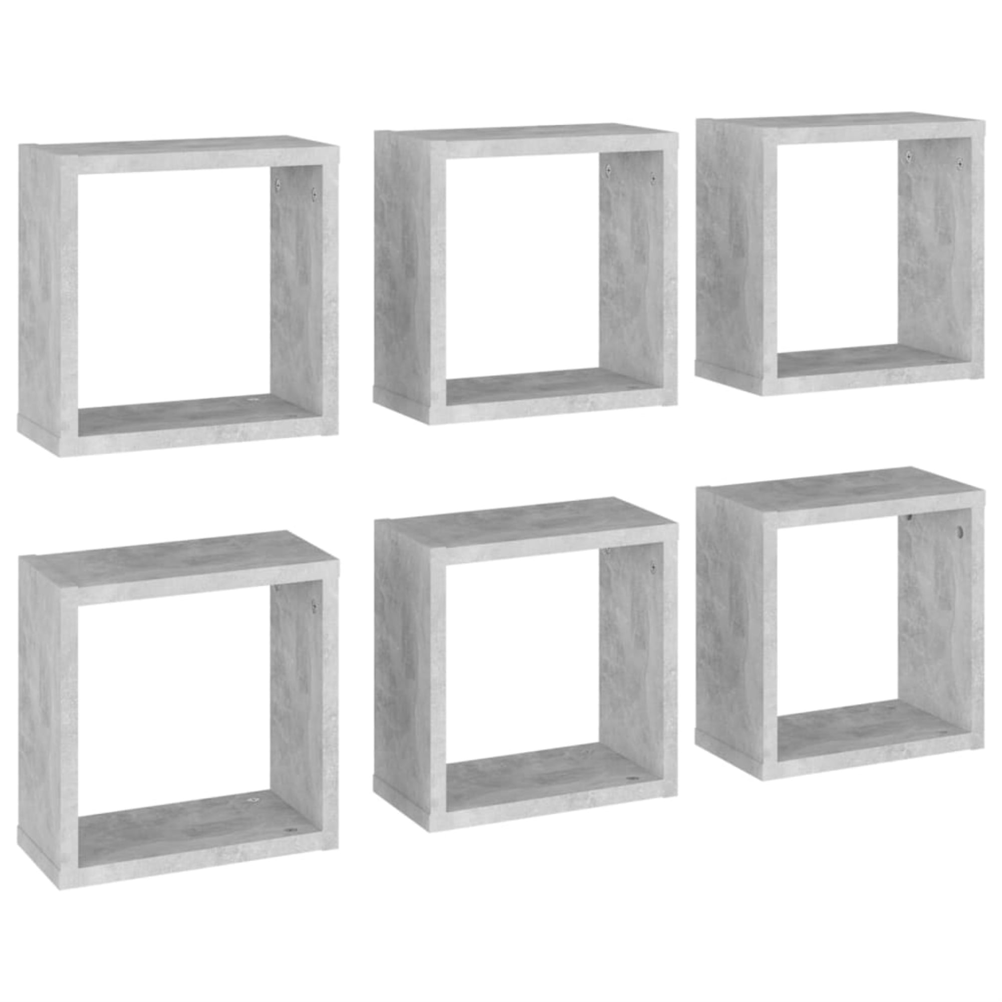 vidaXL 2/4/6x Wall Cube Shelves Engineered Wood Wall Unit Multi Colors ...