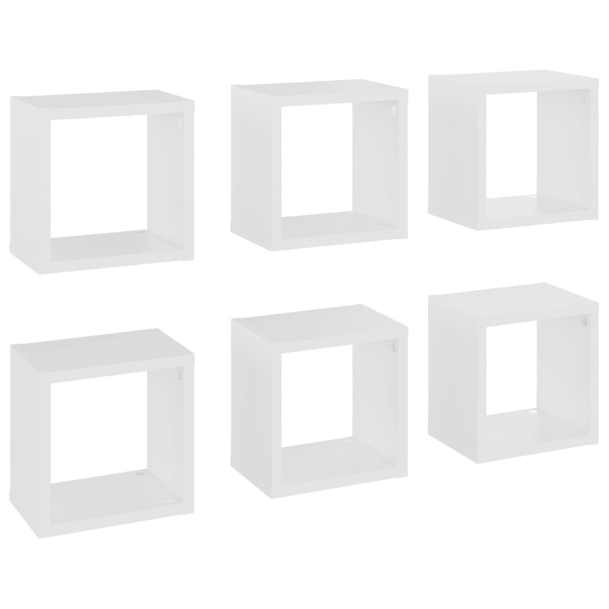 vidaXL 2/4/6x Wall Cube Shelves Engineered Wood Wall Unit Multi Colors ...
