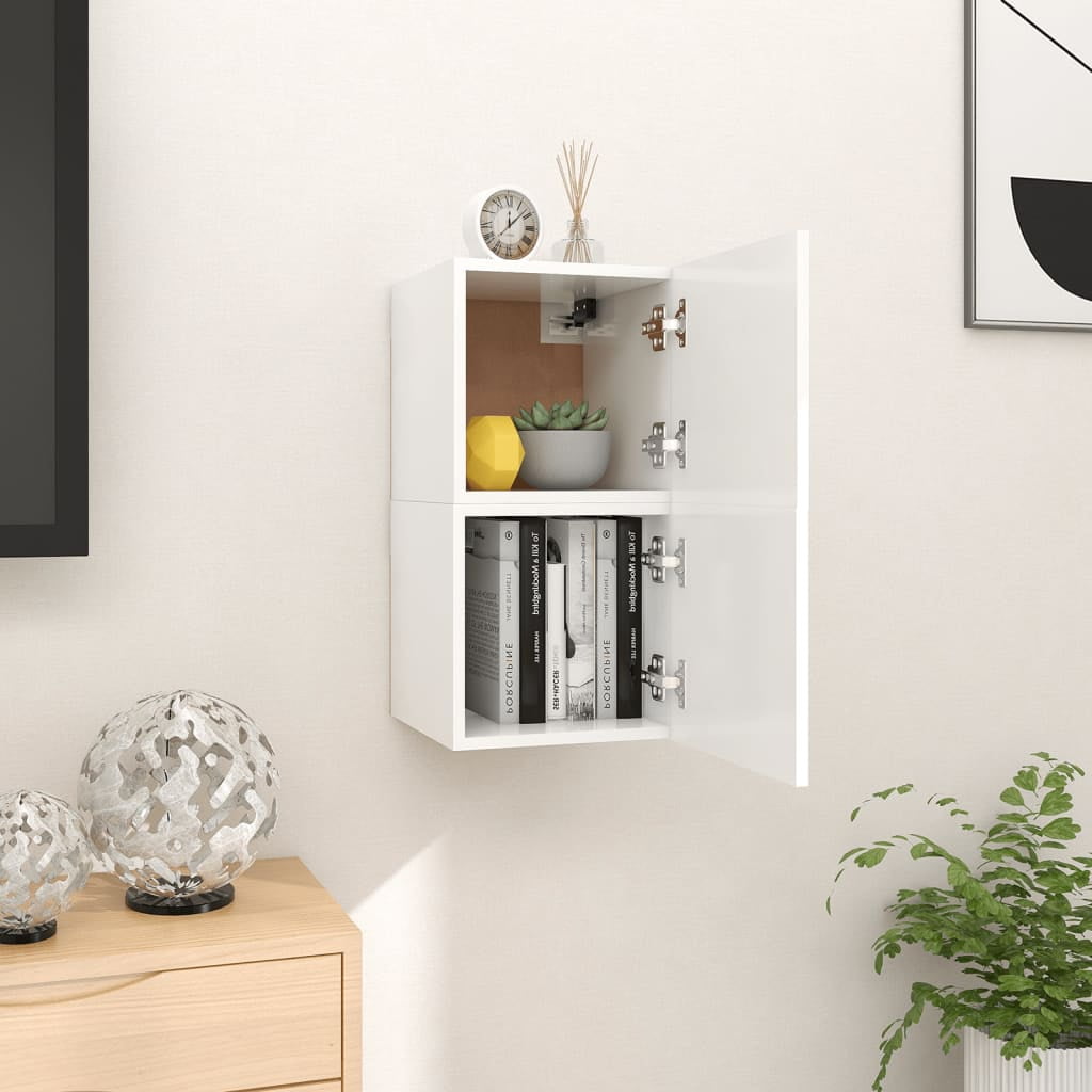 vidaXL Wall Mounted TV Stand Storage Entertainment Center for Living ...