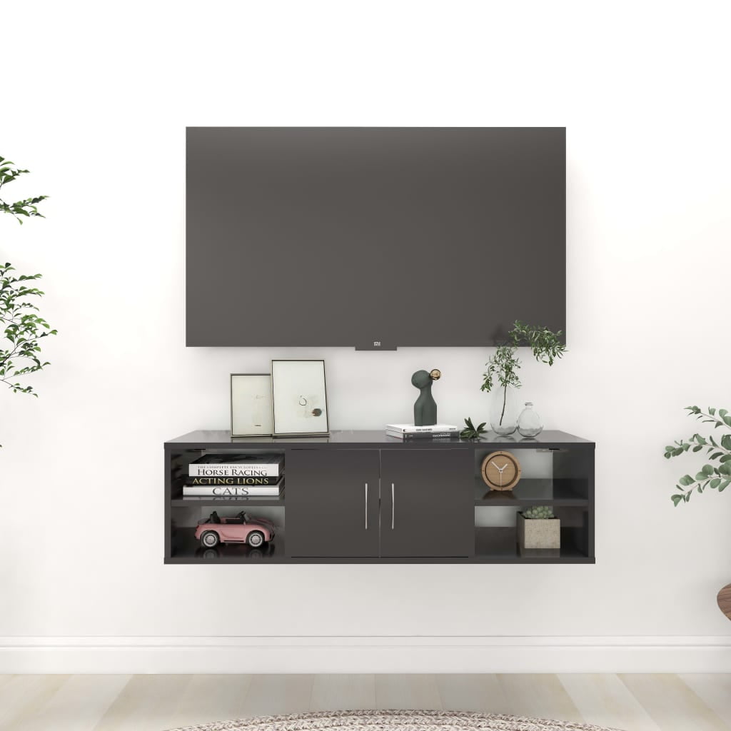 vidaXL Wall Shelf Chipboard Hanging Display Floating Cabinet Multi ...