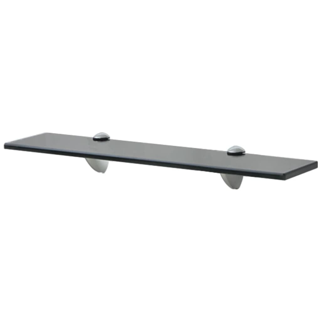 vidaXL Wall Shelf Floating Display Shelf with Clip Brackets Tempered ...