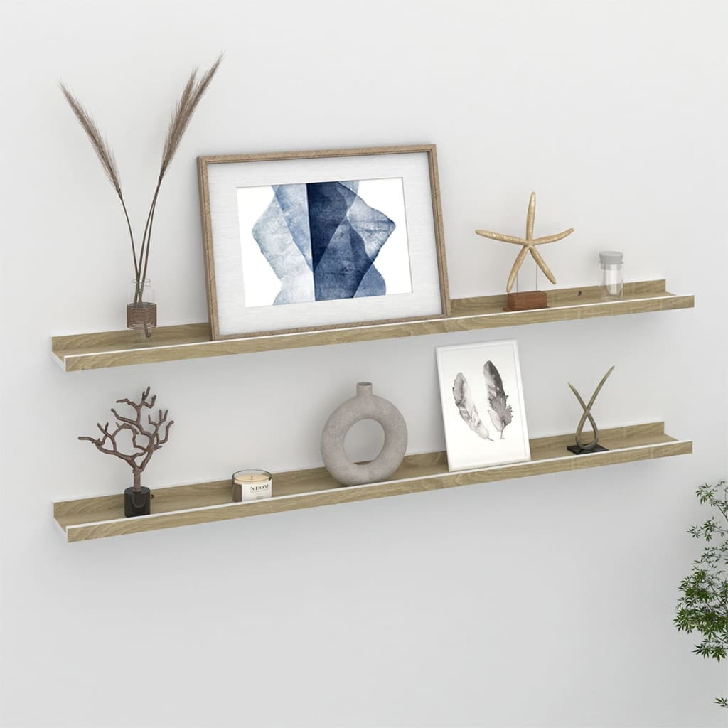 vidaXL Wall Shelf Floating Shelf Wall Mounted Display Shelf for Photo ...