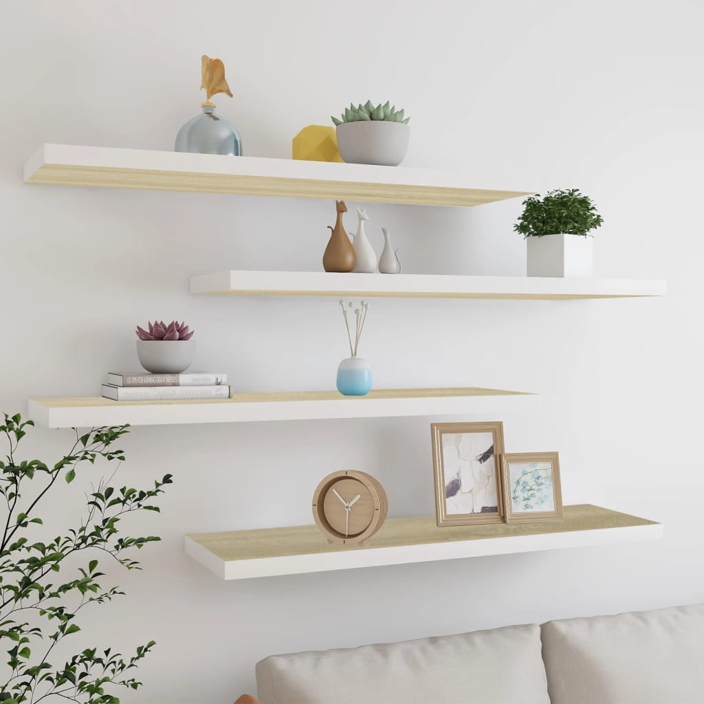 vidaXL Wall Shelf Floating Shelf Wall Mounted Display Shelf for Photo ...