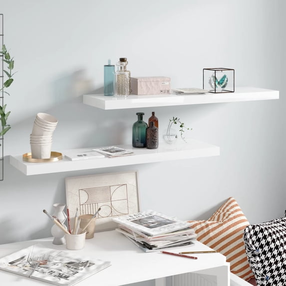 vidaXL Wall Shelf Floating Shelf Wall Mounted Display Shelf for Photo ...