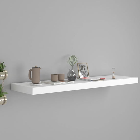 vidaXL 1.5 in x 101 in White Floating Shelves - Walmart.com