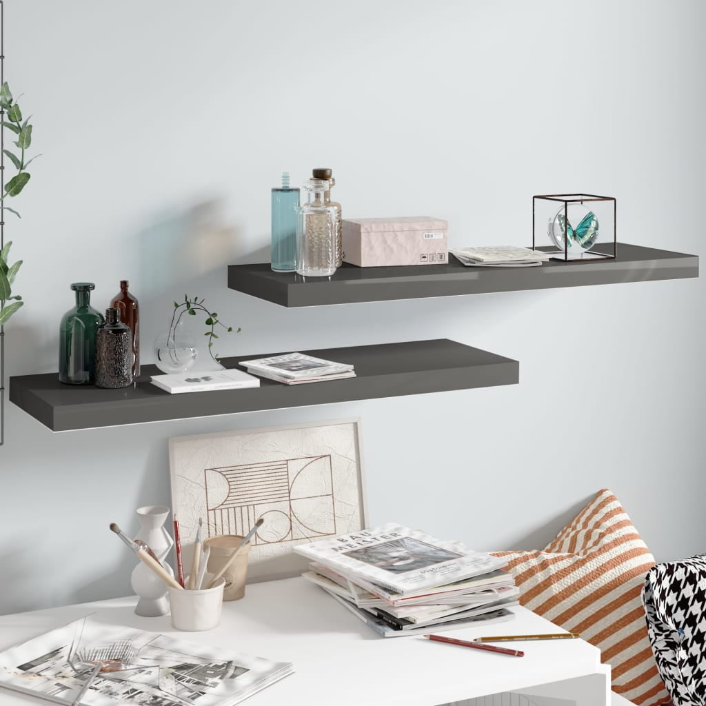 vidaXL Wall Shelf Floating Shelf Wall Mounted Display Shelf for Photo ...
