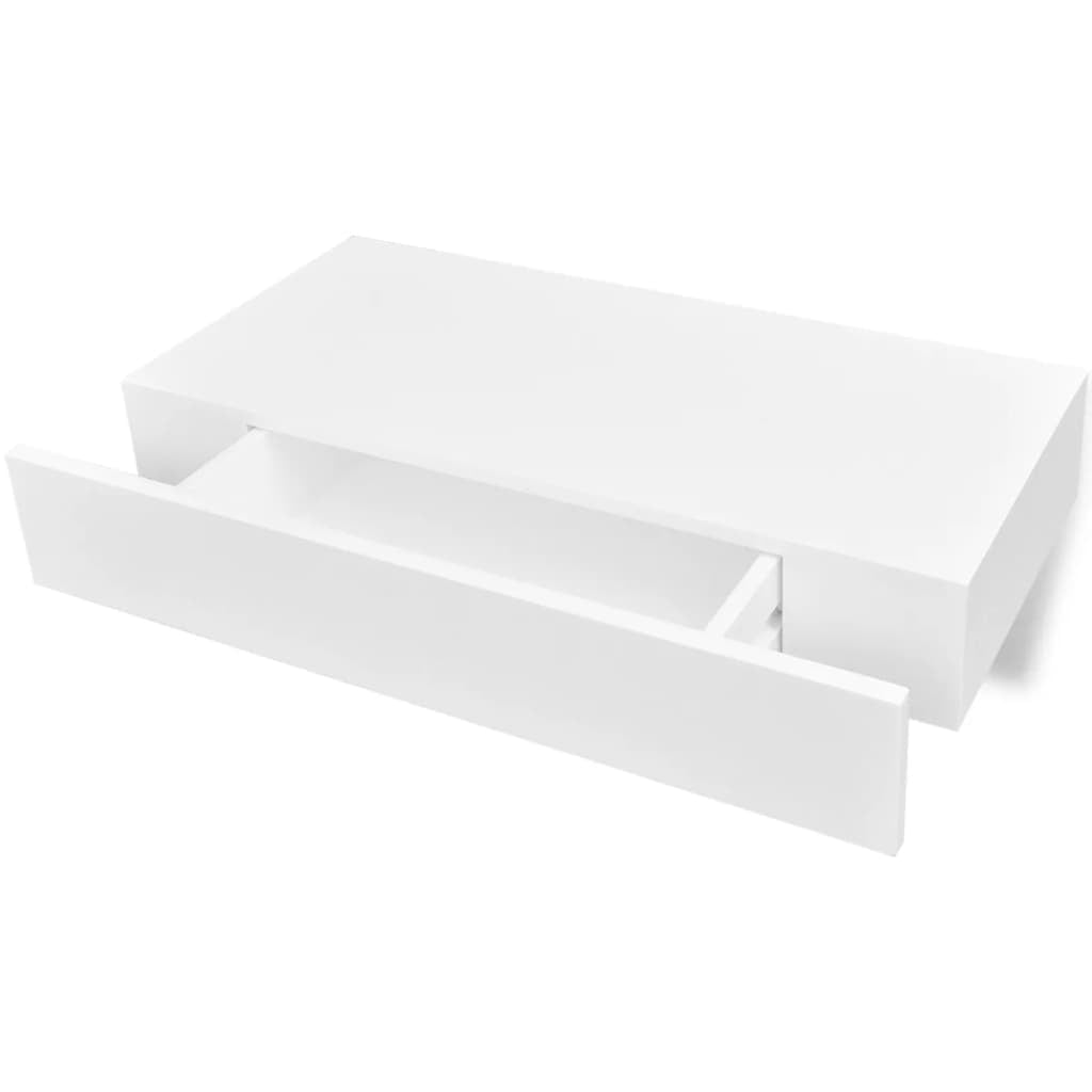 vidaXL Wall Shelf Floating Shelf with Drawer Display Shelf for Books ...