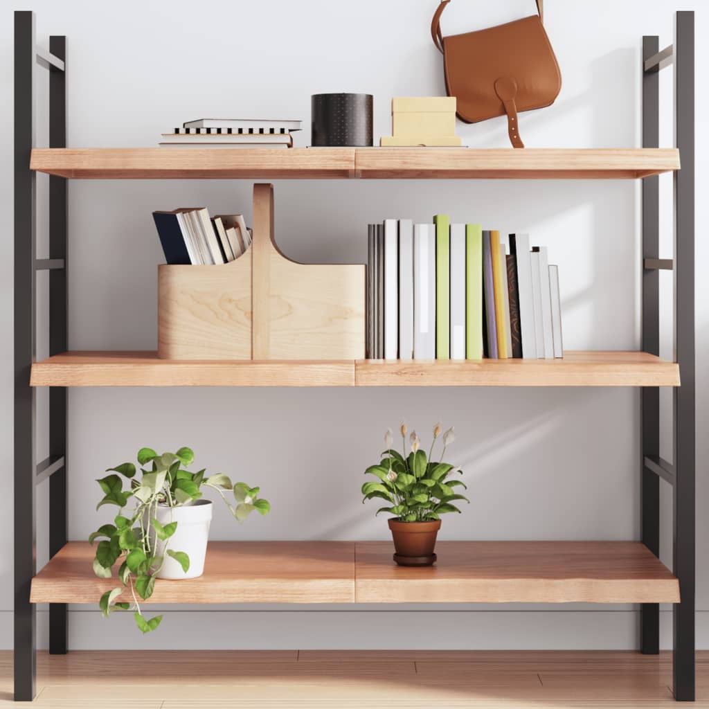 vidaXL Wall Shelf Floating Storage Shelf Light Brown Treated Solid Wood ...