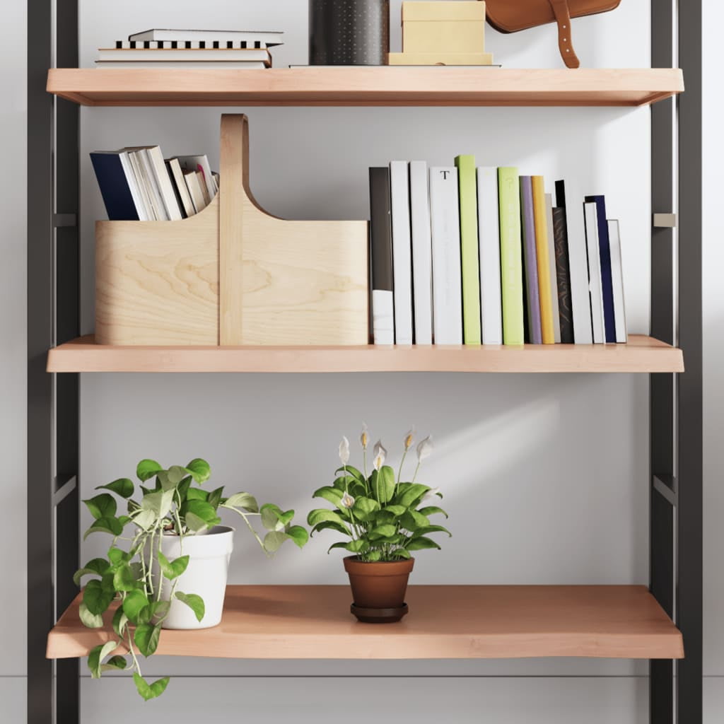 vidaXL Wall Shelf Floating Storage Shelf Light Brown Treated Solid Wood ...