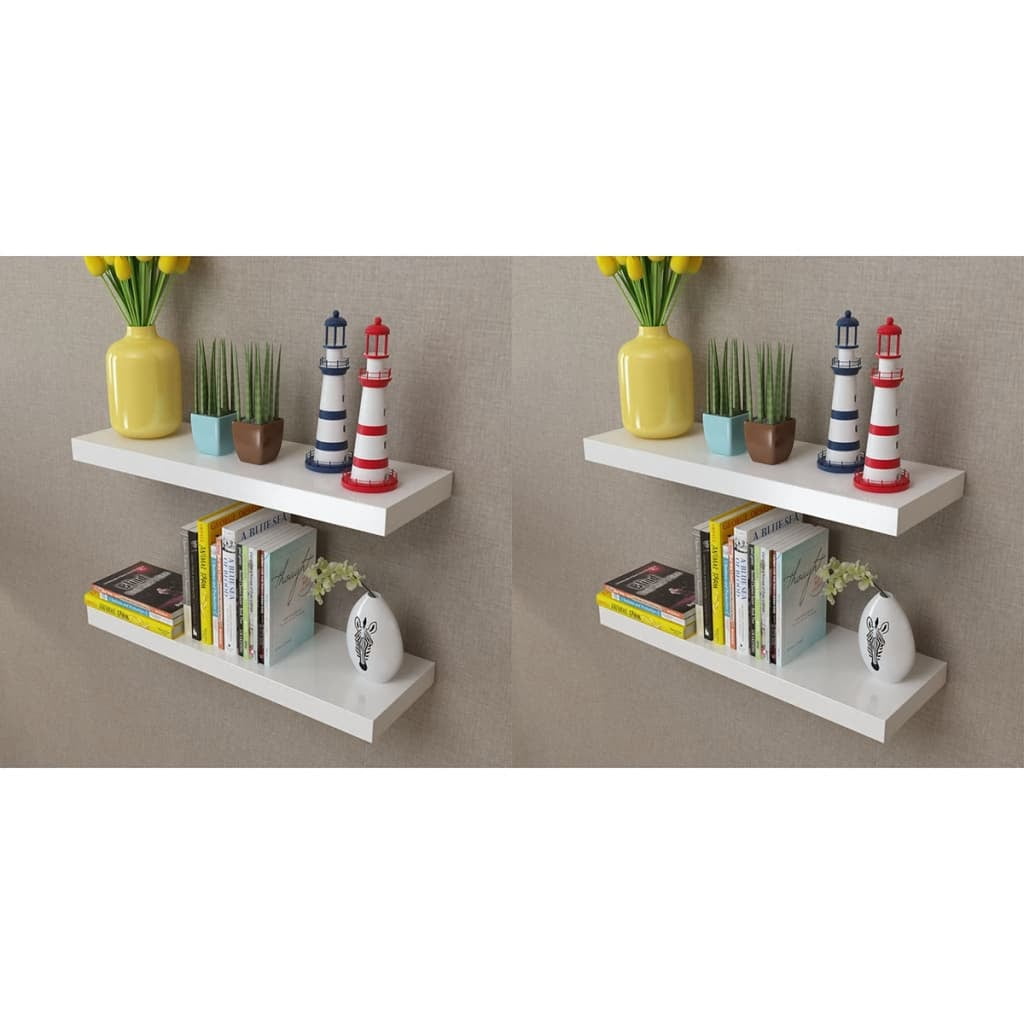 vidaXL Wall Shelves Floating Shelves Wall Mounted Display Shelves for ...