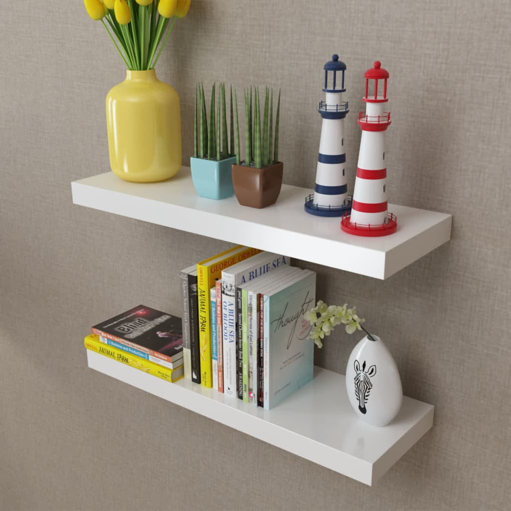 vidaXL Wall Shelves Floating Shelves Wall Mounted Display Shelves for ...