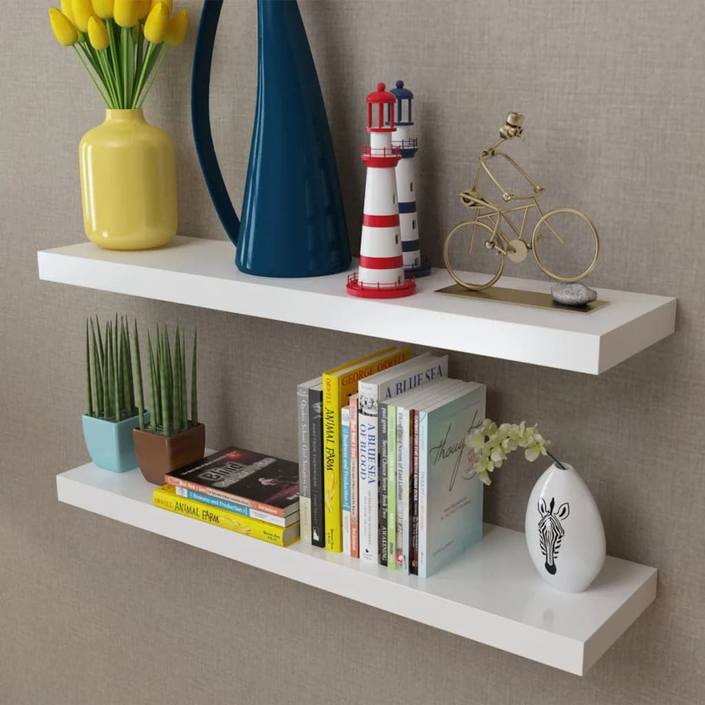 vidaXL Wall Shelves Floating Shelves Wall Mounted Display Shelves for ...