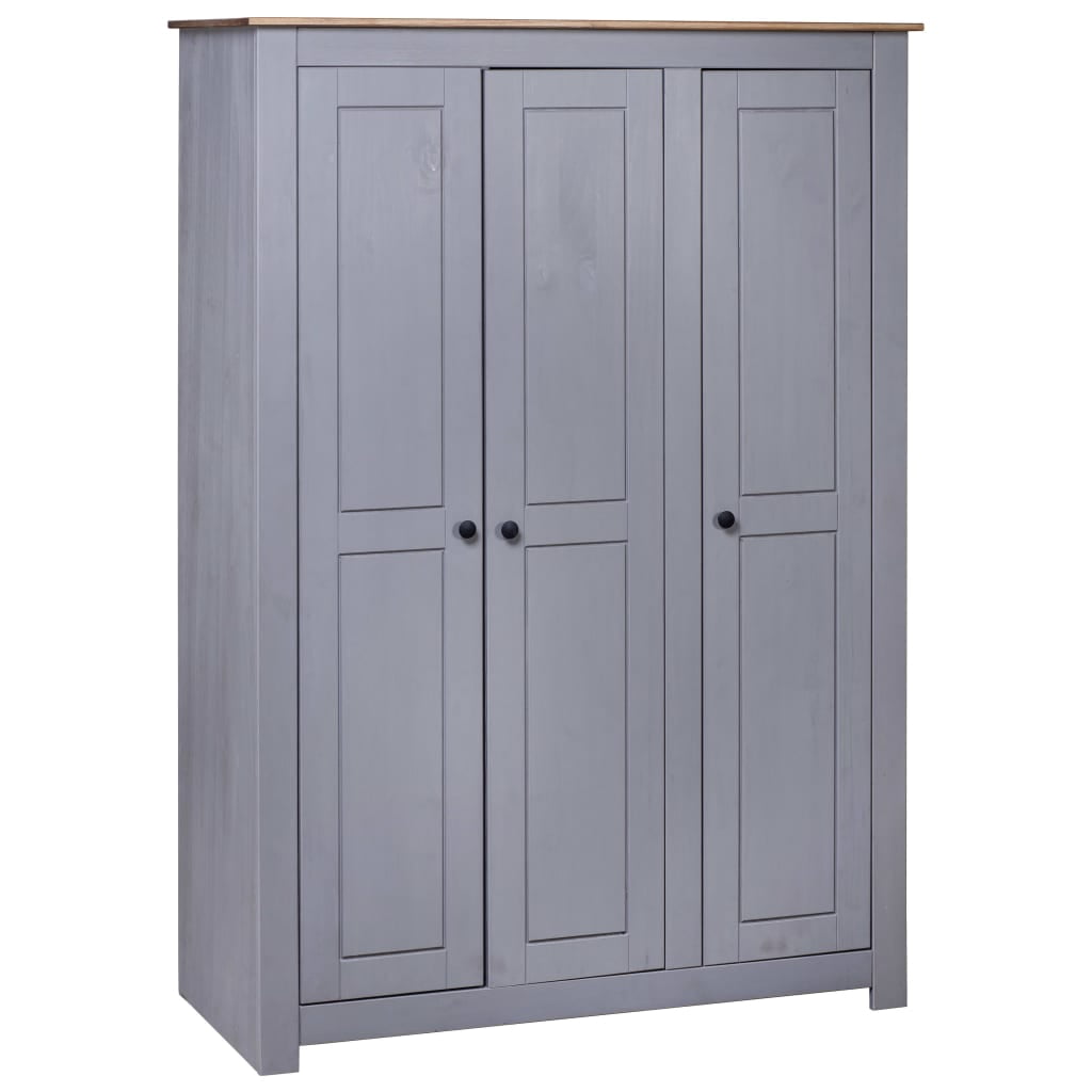 vidaXL Wardrobe Bedroom Clothes Storage Organizer Closet Pine Panama ...