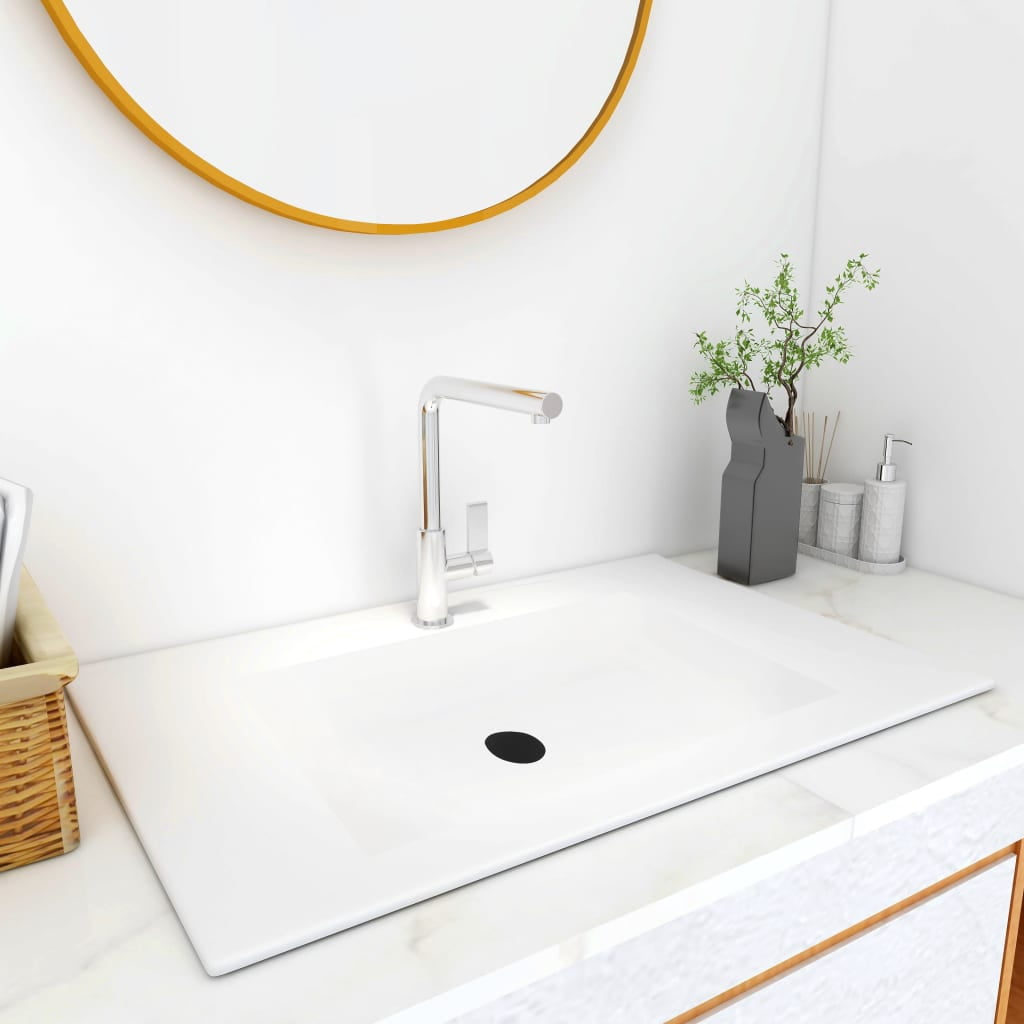 vidaXL Wash Basin Bath Sink Built-in Basin Vanity Sink Small Bathroom ...