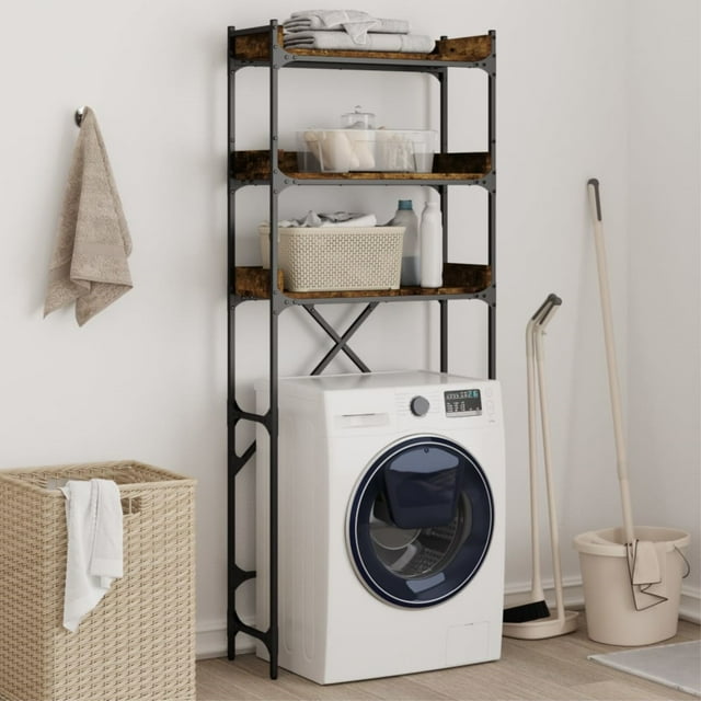 vidaXL Washing Machine Shelf Laundry Room Storage Utility Rack ...