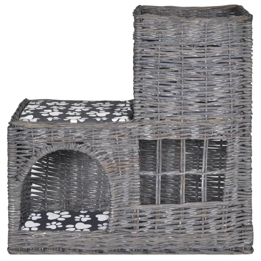 vidaXL Willow Cat Tree Pet House/Bed/Castle/Scratching Post with ...
