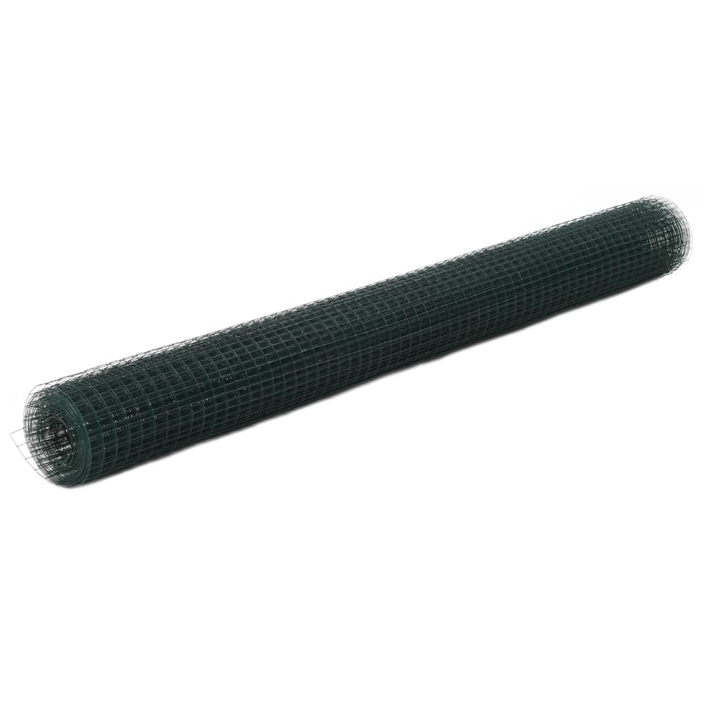 vidaXL Wire Netting Outdoor Wire Fence Mesh Screen with PVC Coating ...