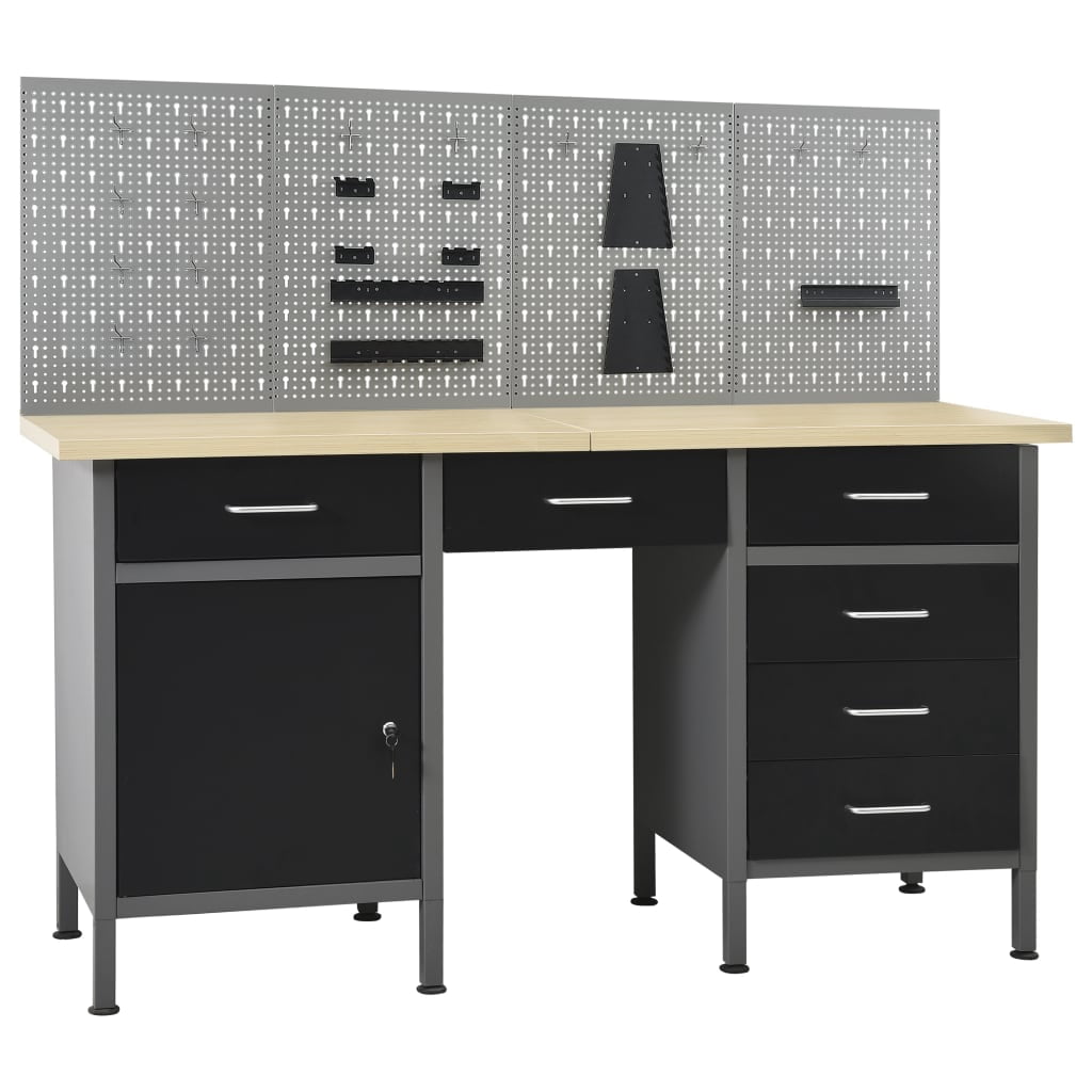 vidaXL Workbench with Four Wall Panels - Walmart.com