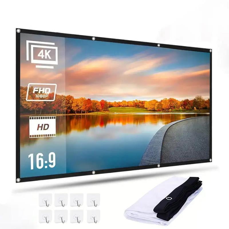 video projector screen,120inch Portable Foldable Fabric Projector ...