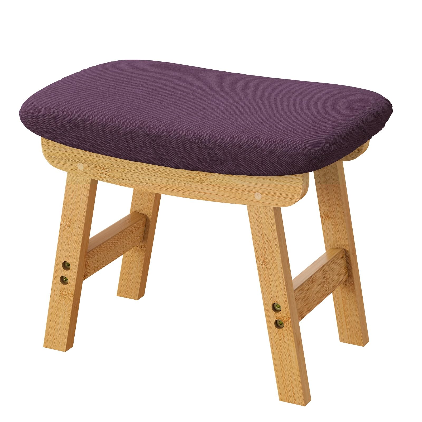 viewcare Pruple Foot Stools Ottoman, Purple Small Soft Footrest Ottoman ...
