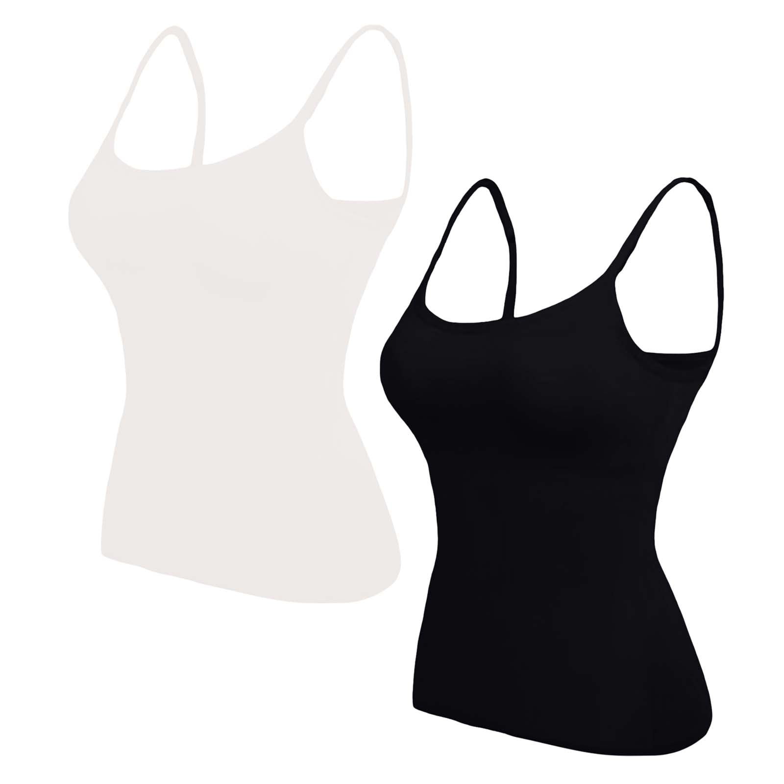 vigerkar 2 Pack Womens 2025 Basics Tank Tops Scoop Neck Sleeveless ...