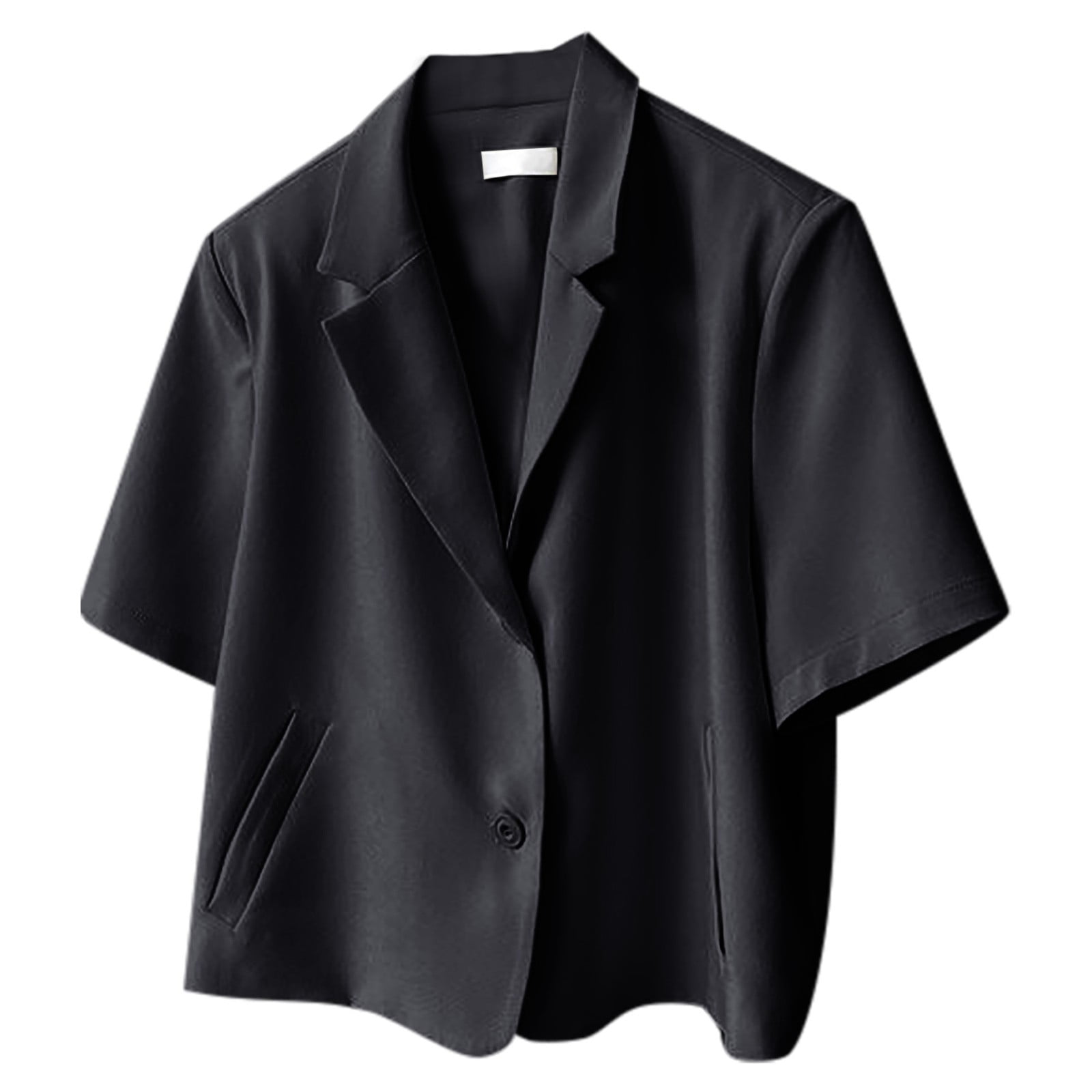 vigerkar Cropped Blazers for Women Spring Summer Short Sleeve Jackets ...
