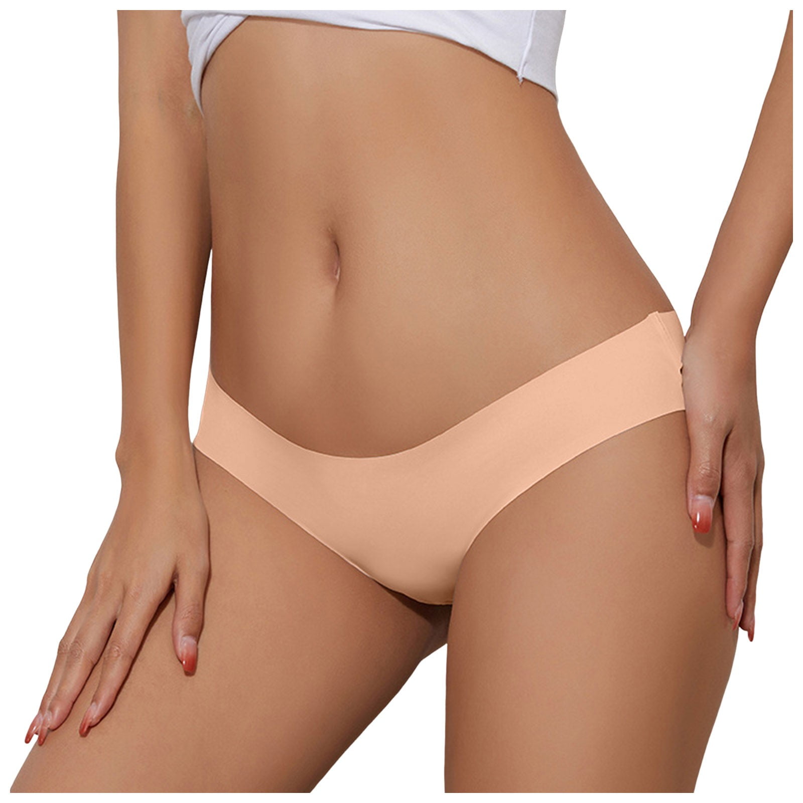 vigerkar Seamless Thongs for Women No Show Thong Panty Workout Thongs Underwear Pink, L ...