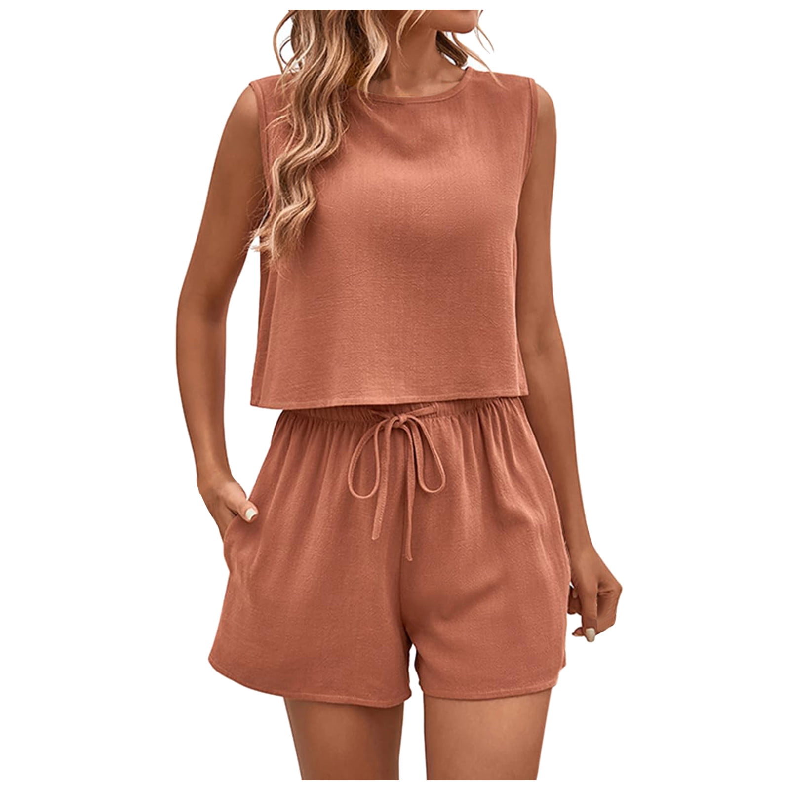 vigerkar Two Piece Sets for Women 2025 Summer Short Lounge Set Casual ...