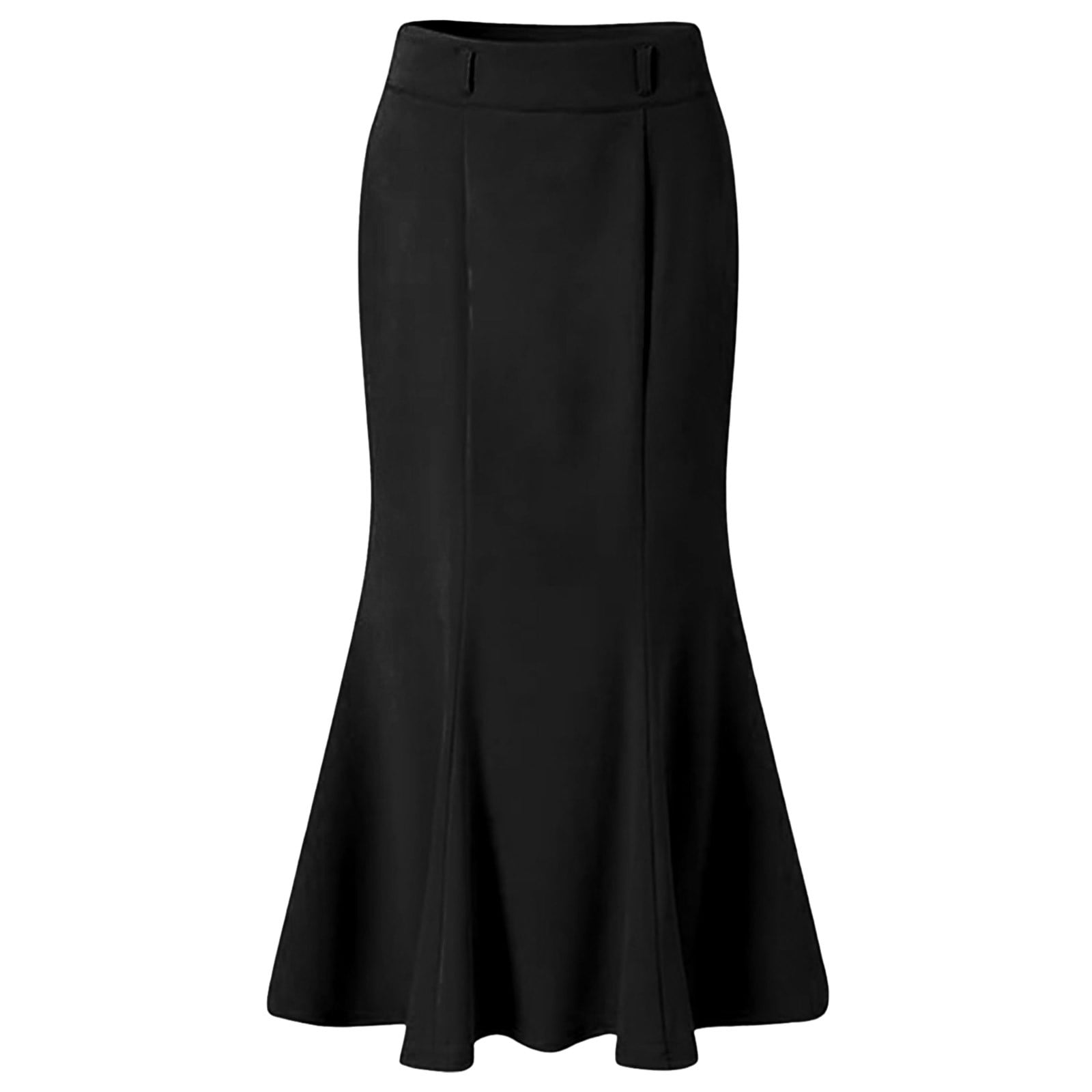 vigerkar Women's Elegant Vintage Velvet Midi Skirt Flowy Panel Design ...