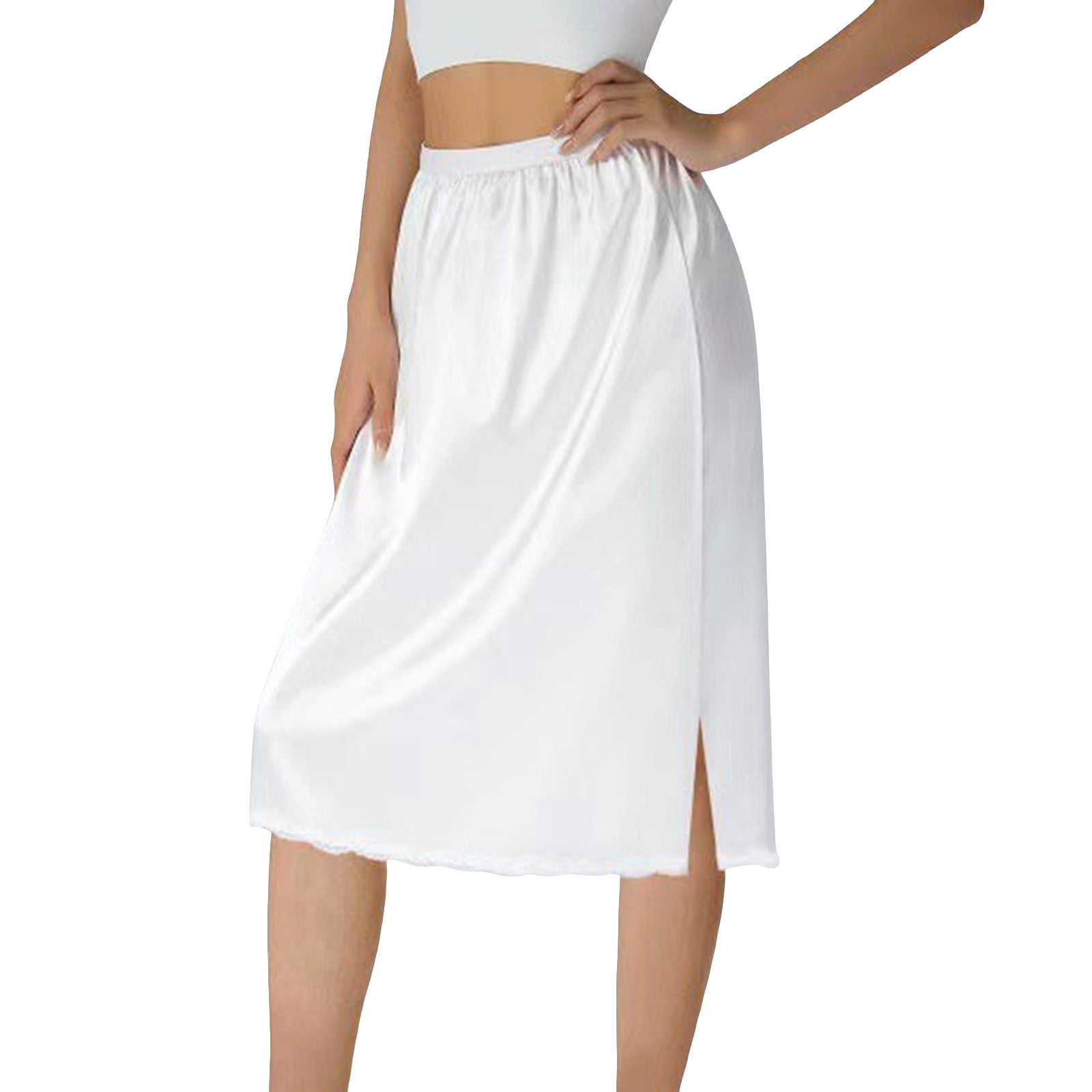 vigerkar Women's Satin Half Slip Under Slip Long Underskirt Half Slips ...