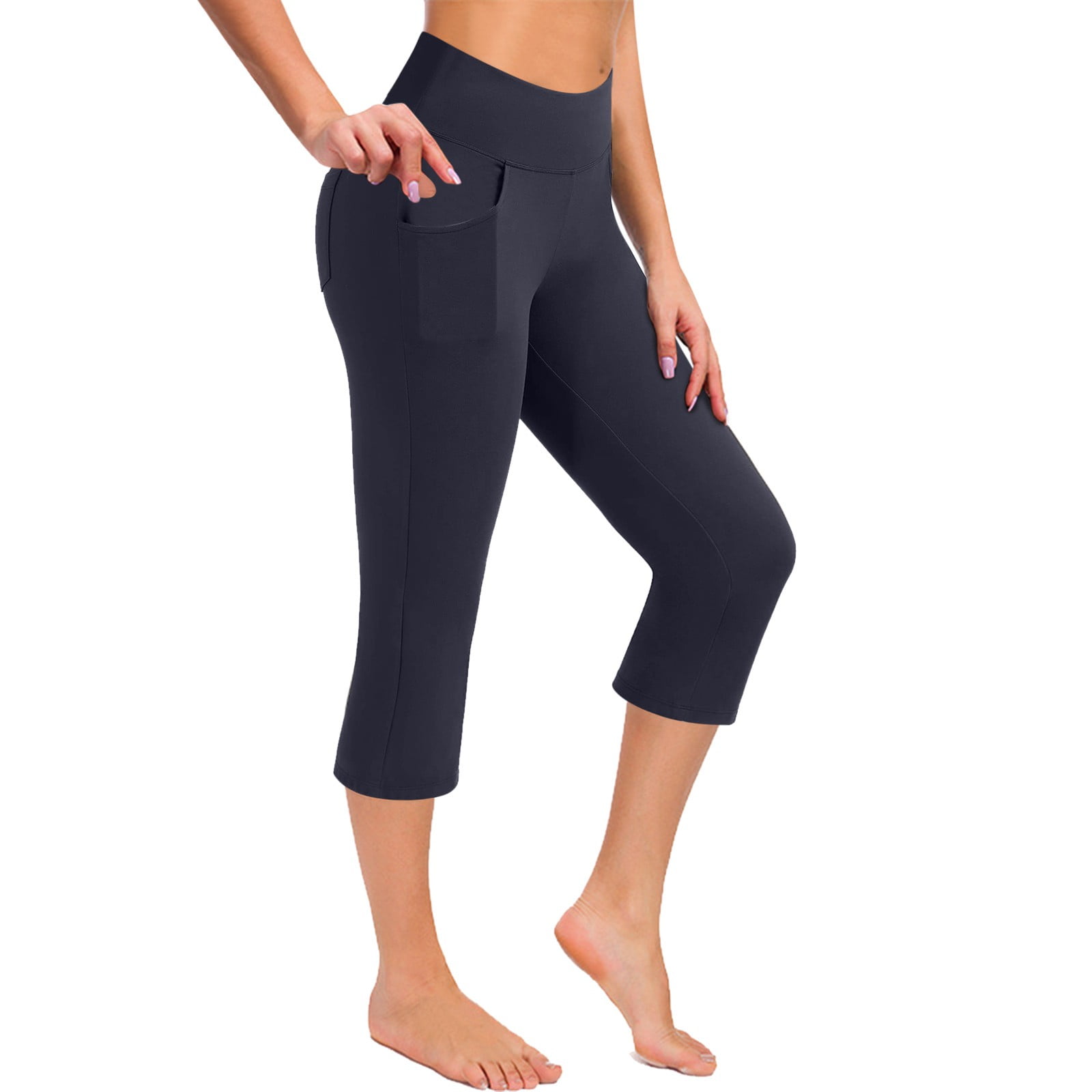 vigerkar Women's Yoga Capris Pants High Waist Leggings Crop Straight ...