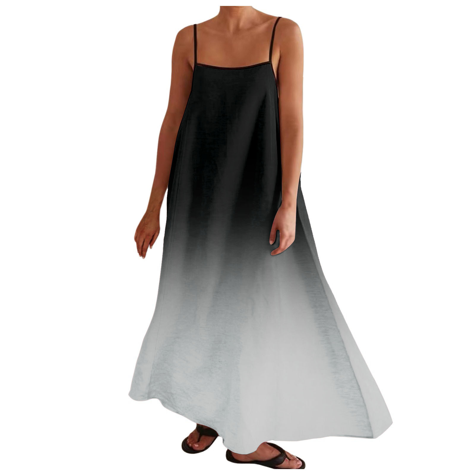 vigerkar Womens 2025 Casual Sleeveless Sundress Plus Size Loose Plain Long Summer Beach Maxi ...