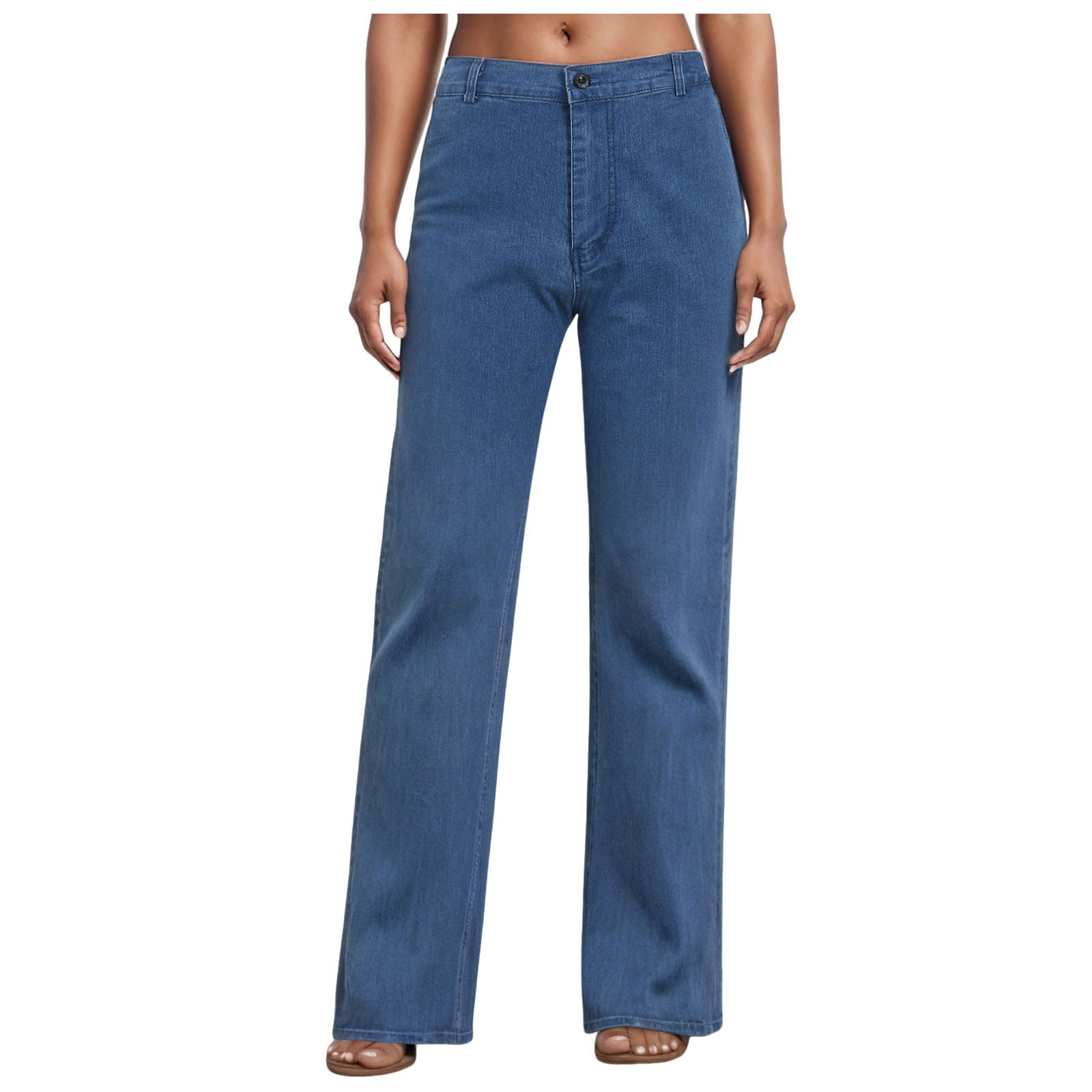 vigerkar Womens Jeans High Waisted Straight Leg Loose Stretchy ...