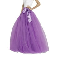 Women Maxi Tulle Tutu Skirt Layered High Waist A-Line Puffy Skirt with ...