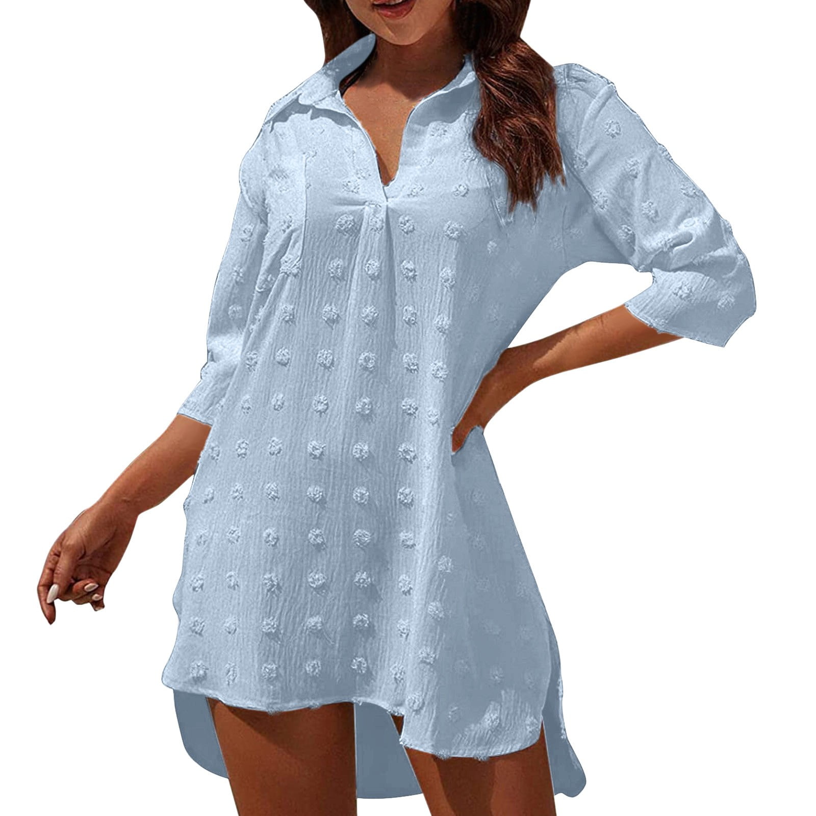 vigerkar Womens Swimsuit Coverups White Chiffon Bikini Swimwear Beach ...