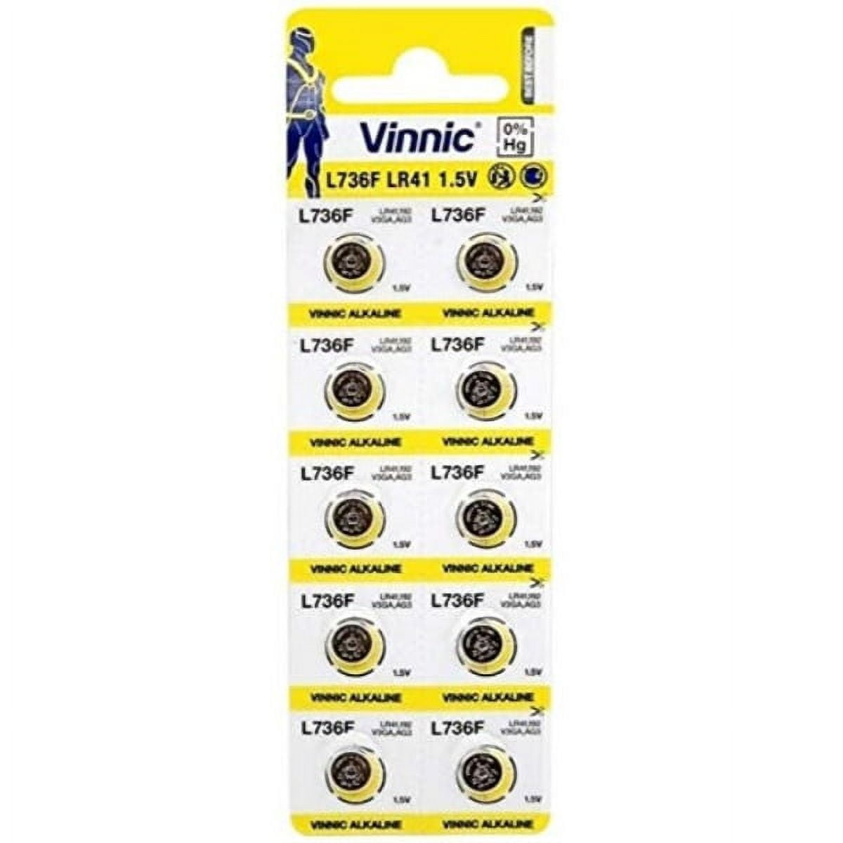 vinnic l1131-c10-ag10 alkaline manganese button (pack of 10) cells ...