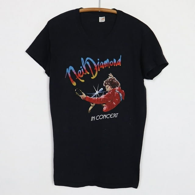 vintage 1976 Neil Diamond In Concert Shirt Tshirt, 5XL, CHARCOAL ...