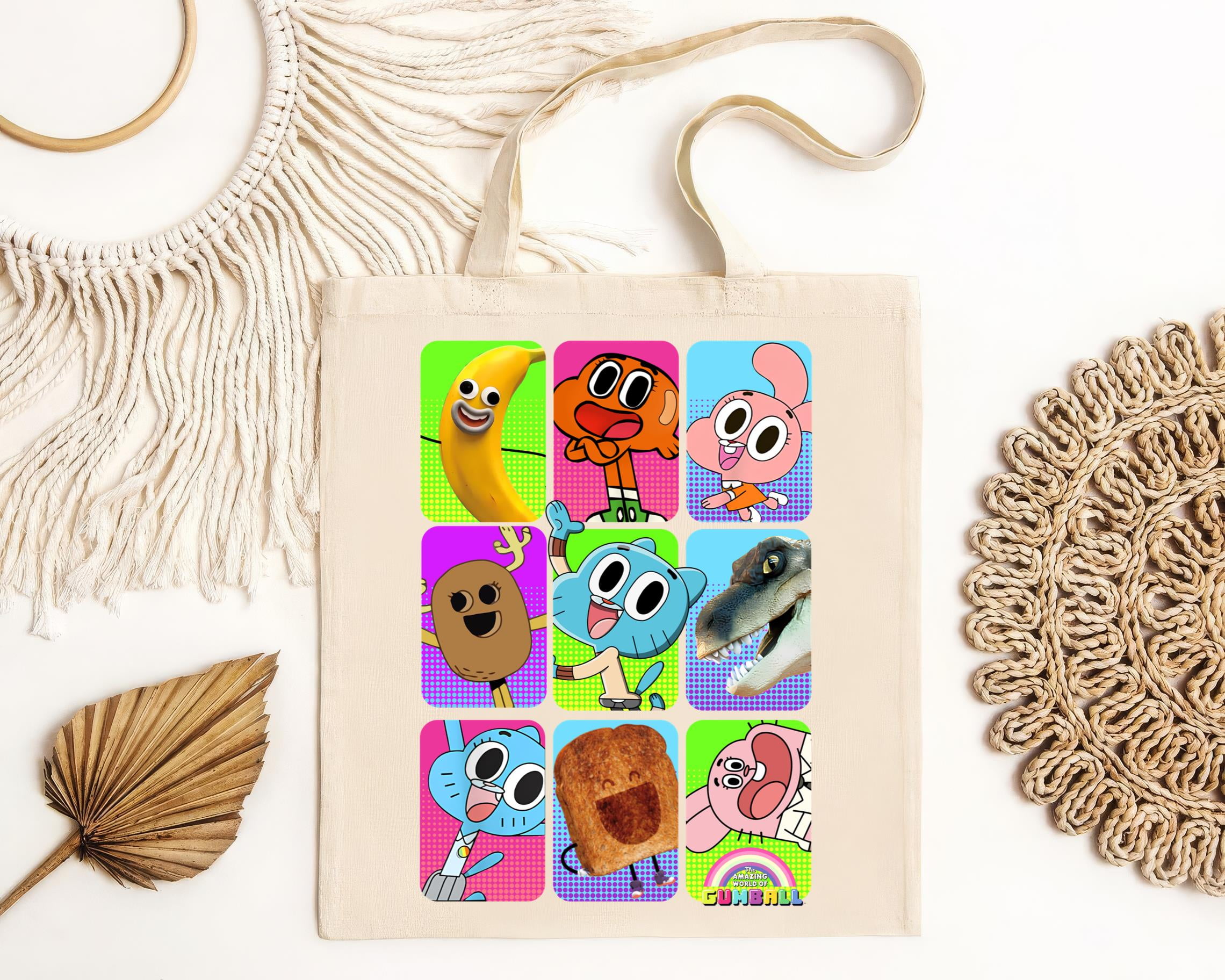 vintage Amazing World of Gumball Cast Pictures Graphic Tote Bag, The ...