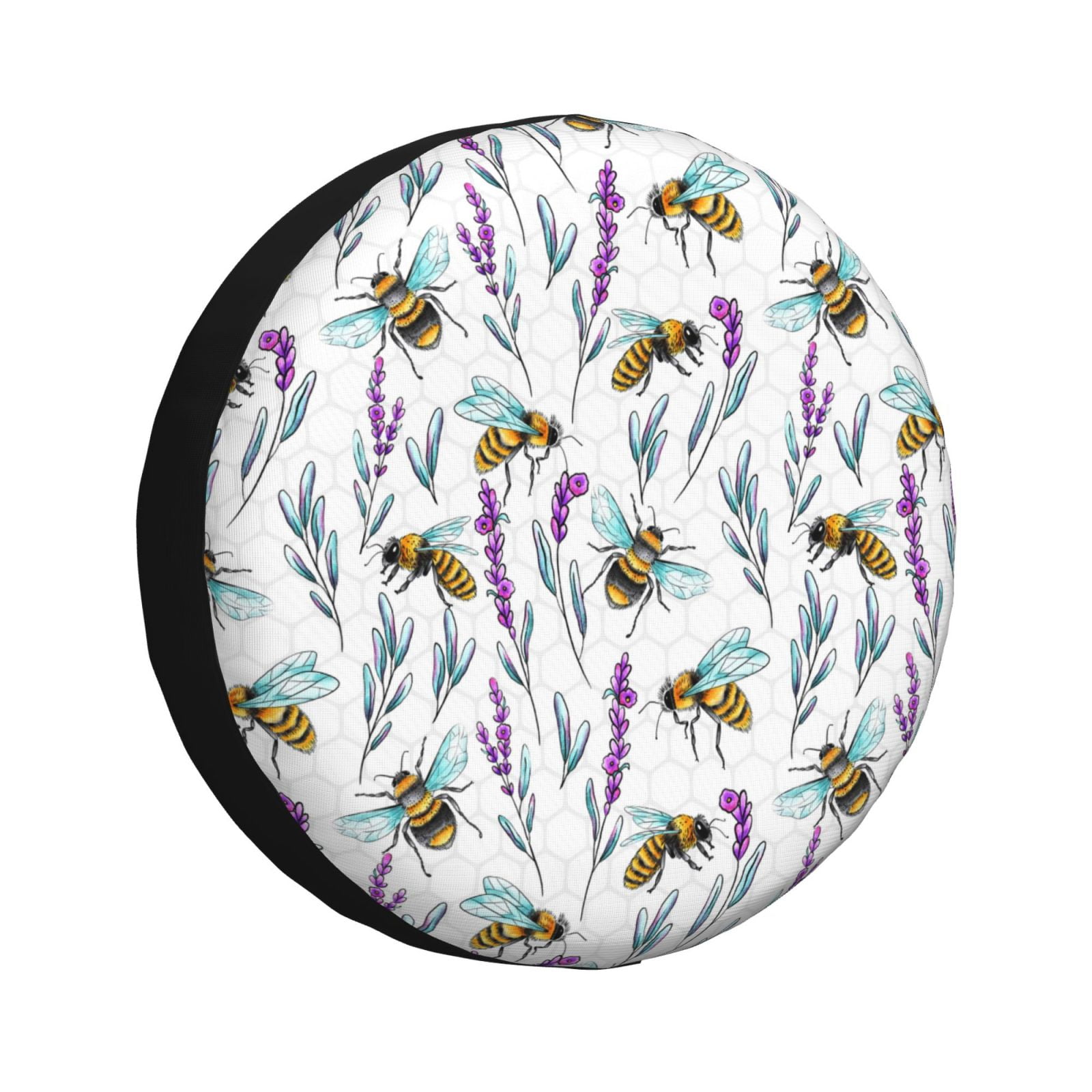 vintage Bees Lavender Spare Tire Cover for Trailer Camper RV Truck SUV ...