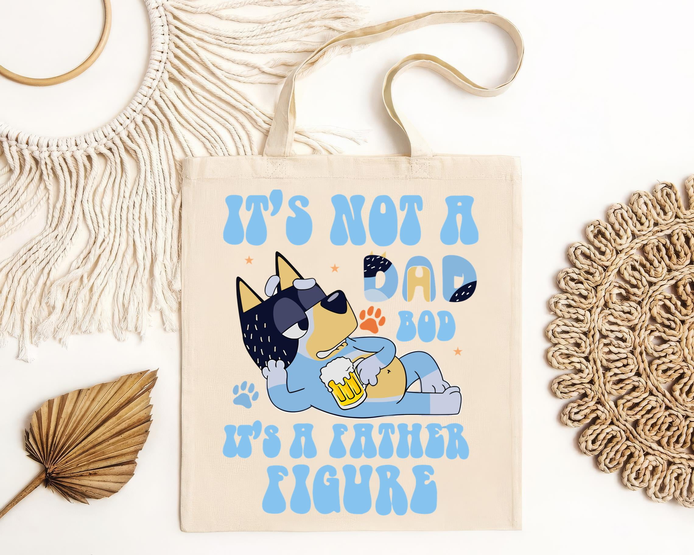 vintage Bluey Bandit Its Not A Dad Bod Its A Father Figure Jersey Short ...