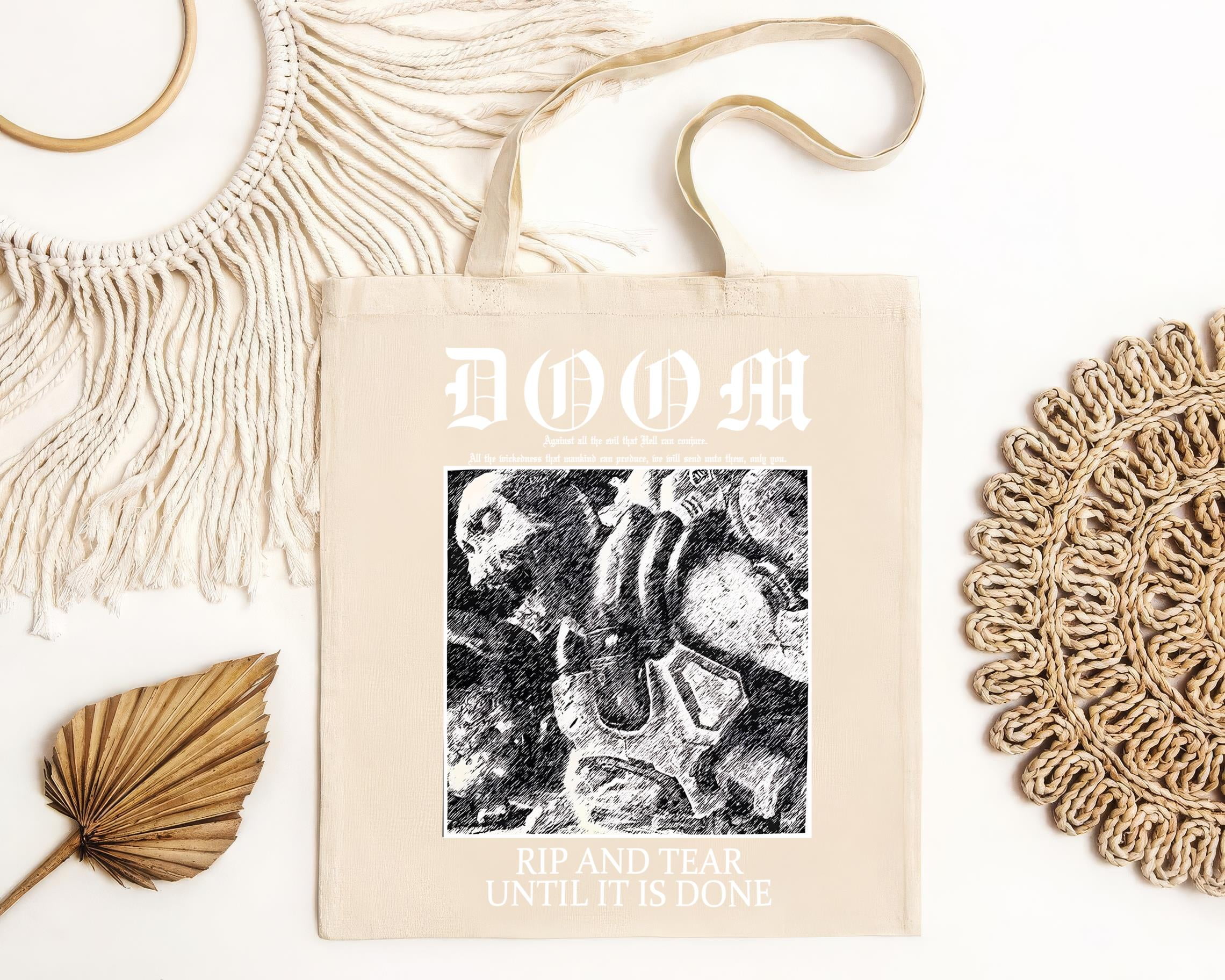 vintage Doom Slayer - Rip and Tear Metal T Bag-TH36119 - Walmart.com