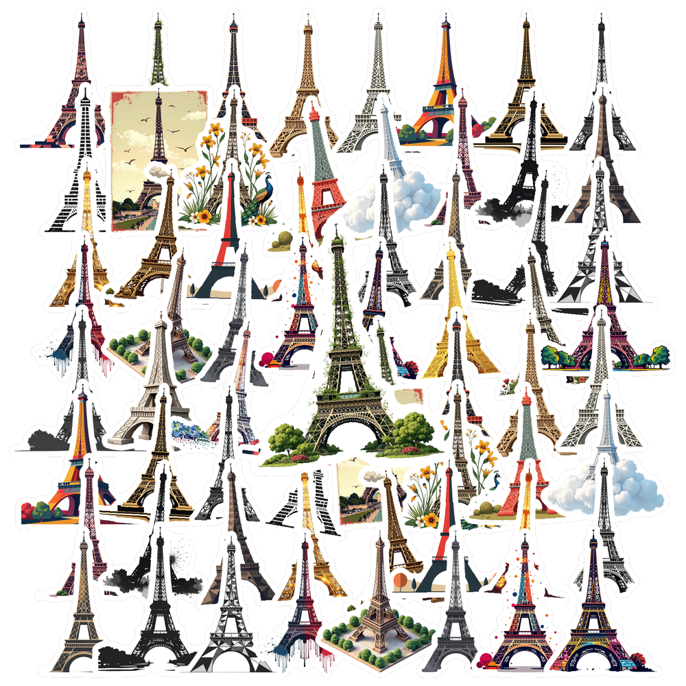 vintage Eiffel Tower Stickers, Waterproof Eiffel Tower Sticker for ...
