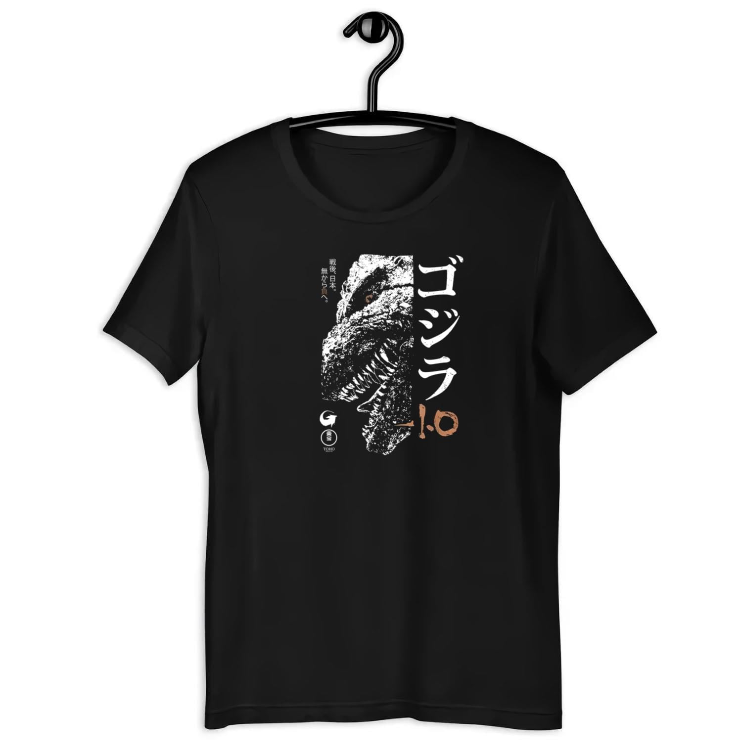 vintage Godzilla Minus One Monster Face Retro Movie Poster T-shirt ...