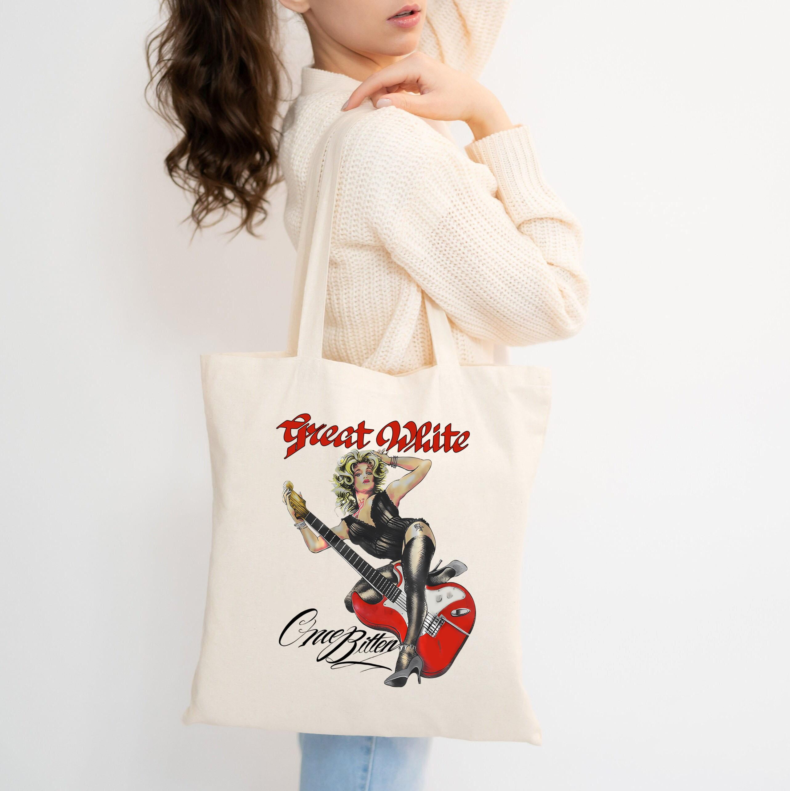 vintage Great White Band Once Bitten Music Album Heavy Cotton All Bag ...