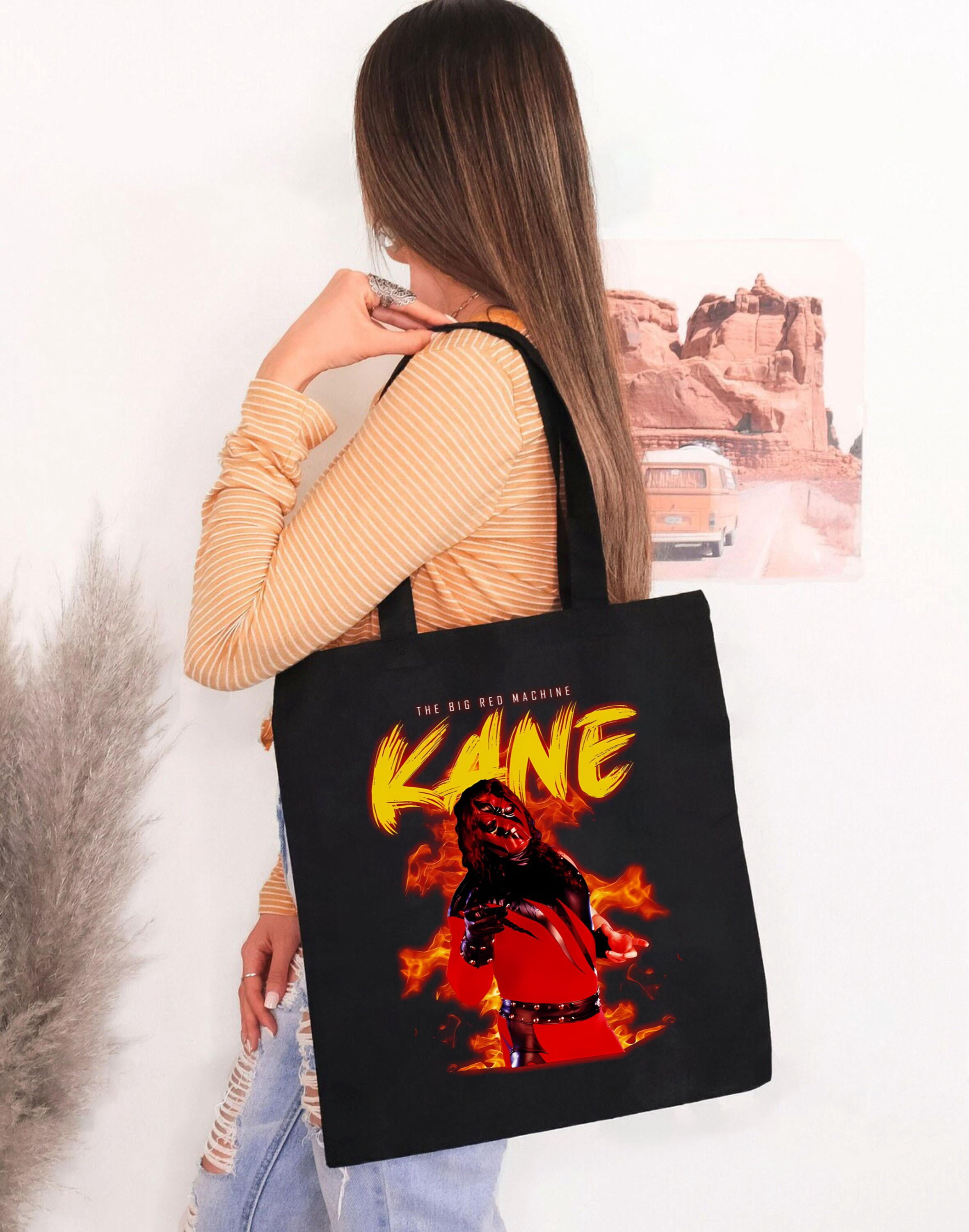 vintage HIGH QUALITY TEE Bag Kane T-Bag black, WWE The Big Red Machine ...