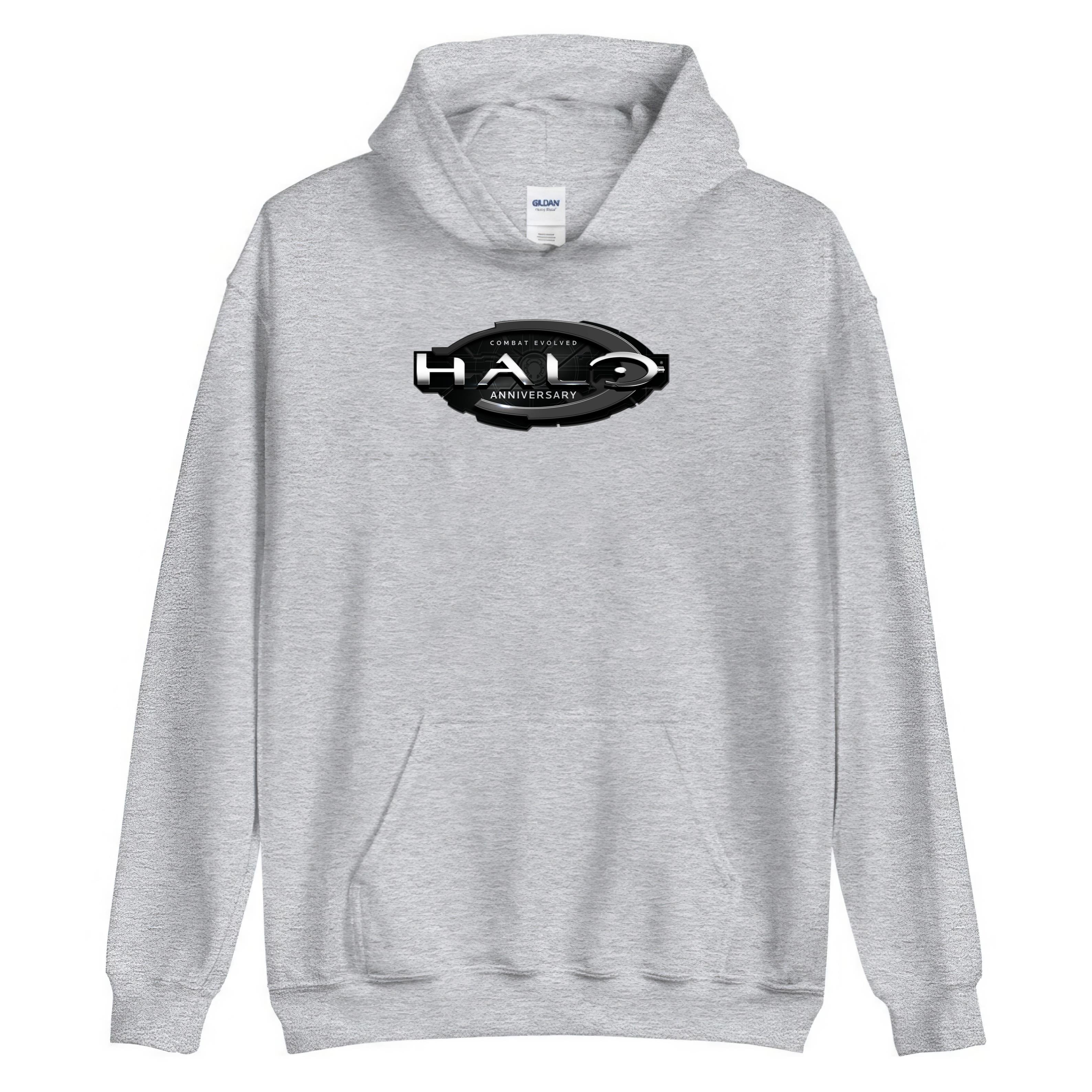 vintage Halo Anniversary Logo, vintage marketing campaign tee, black ...