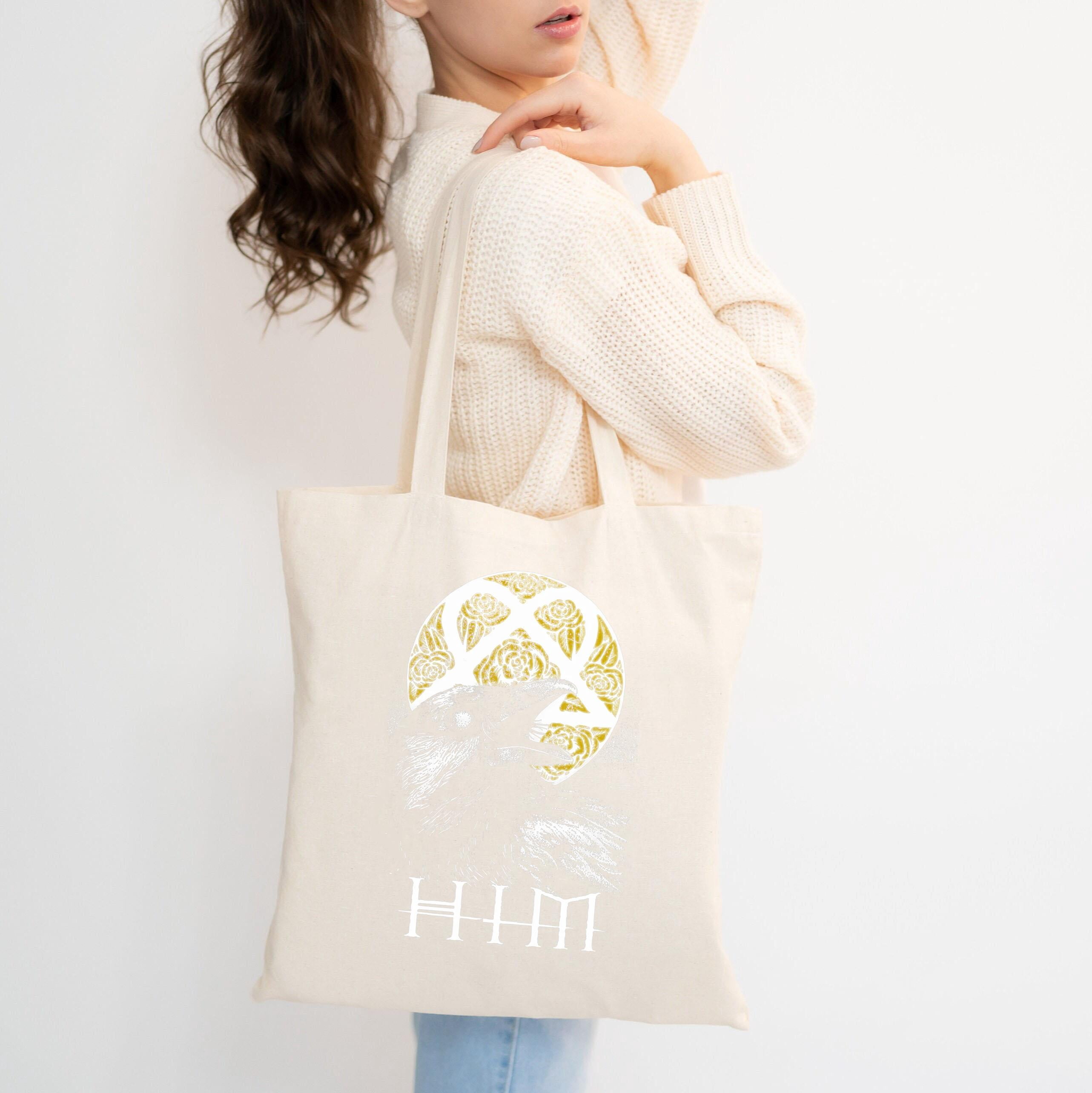 vintage Heartagram Him Band Tote Bag Ville Valo Love Metal Merch Crow ...