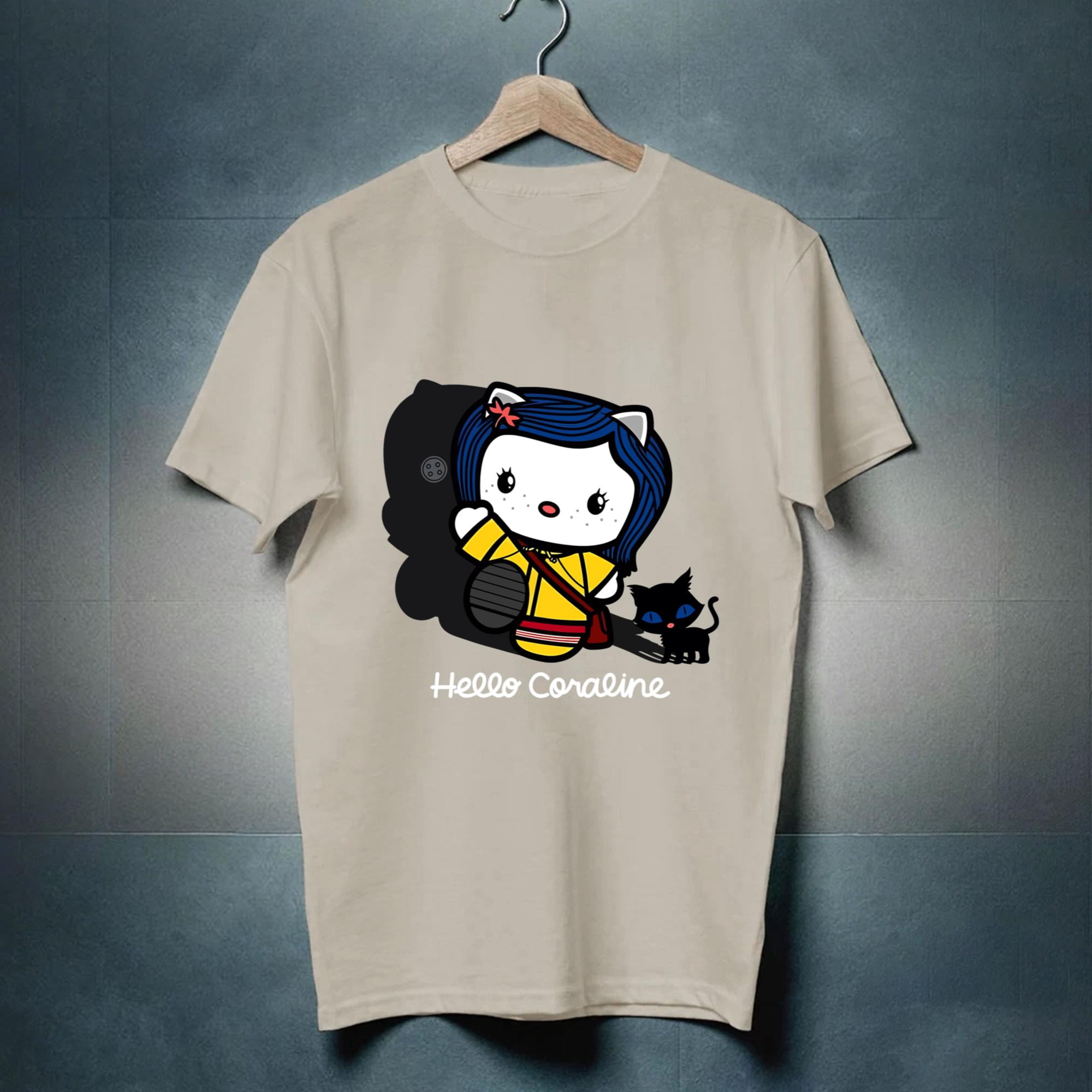 vintage Hello Coraline - Hello Kitty Parody T-Shirt-TH25392 - Walmart.com
